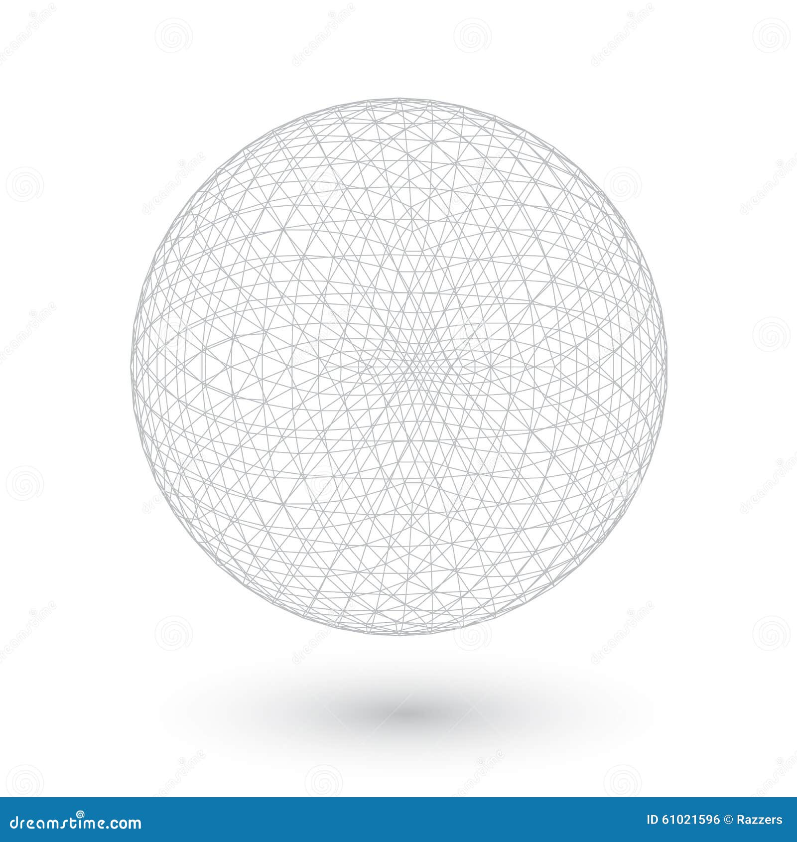 Vector Connection Spirograph Wired Ball Isolated on White Backgr Stock ...