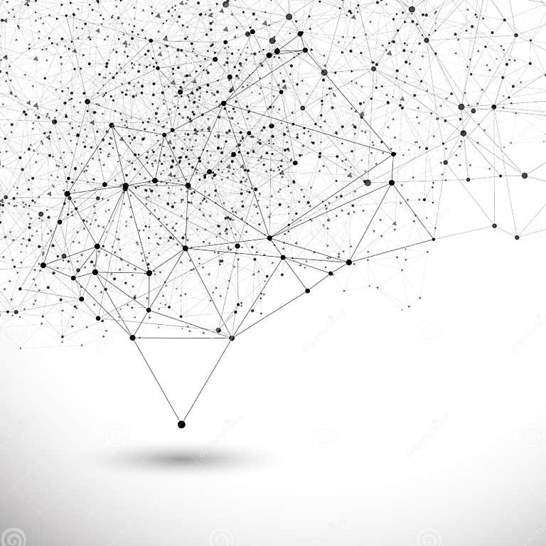 Vector Connection Structure Background Stock Vector - Illustration of ...