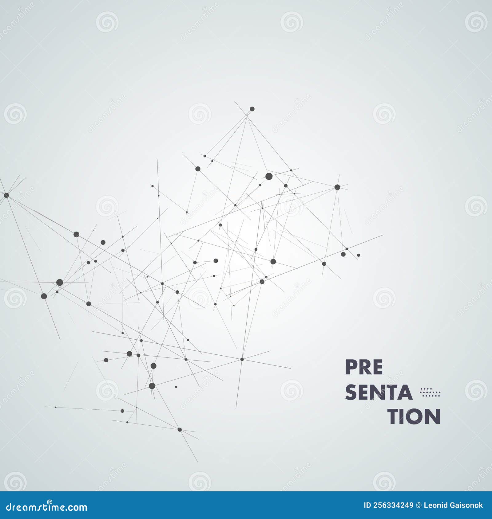 Vector Connections with Dots and Lines. Triangles and Polygon ...