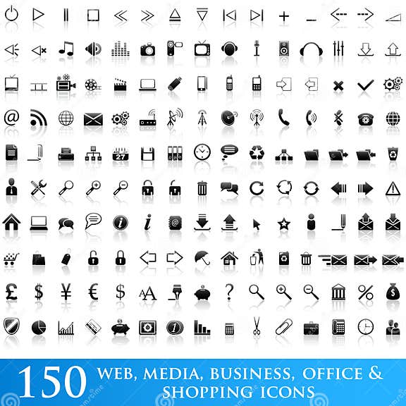 Vector Cons Set for Web Applications Stock Vector - Illustration of ...