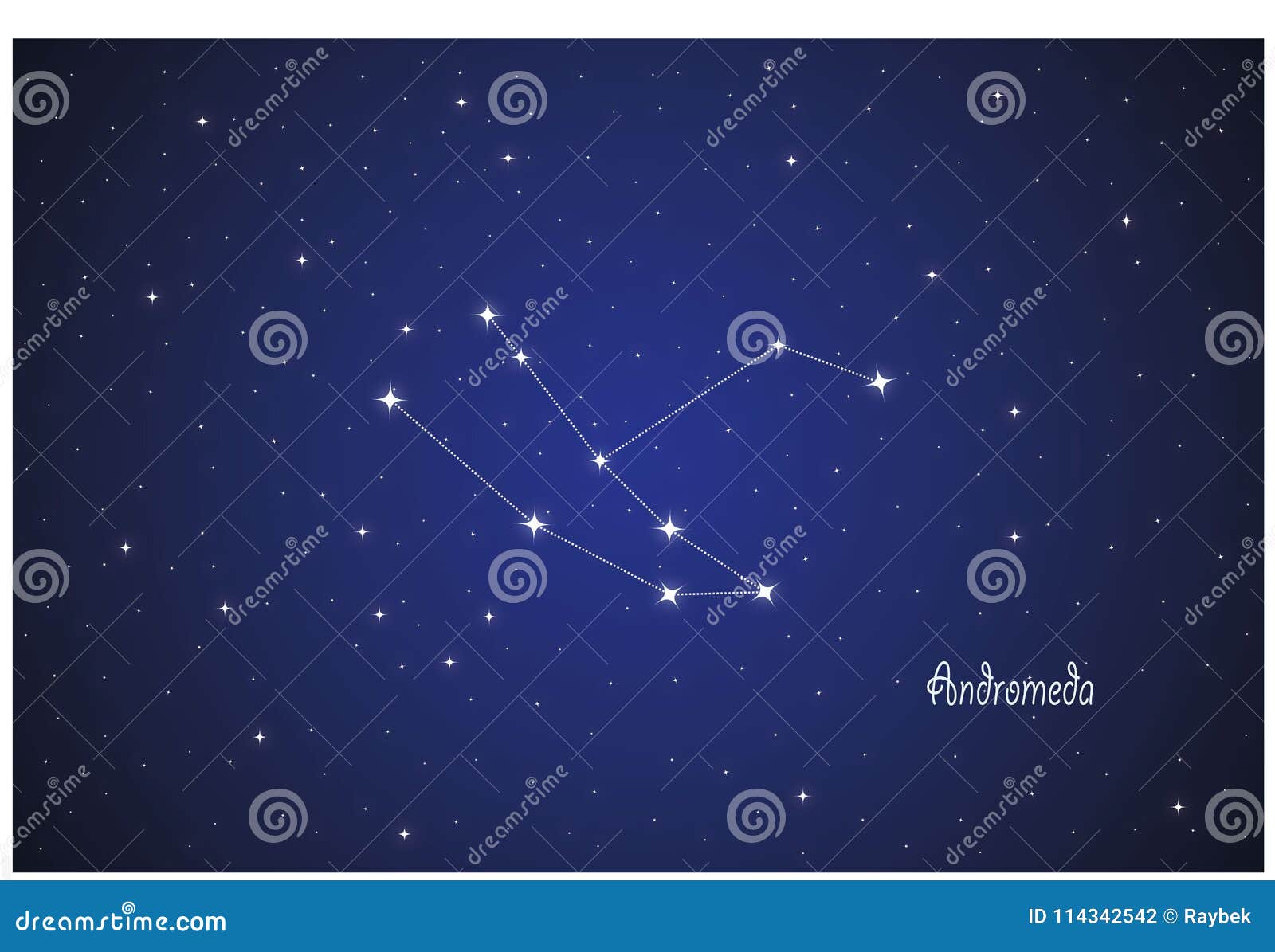 Constellation of Andromeda stock illustration. Illustration of abstract ...