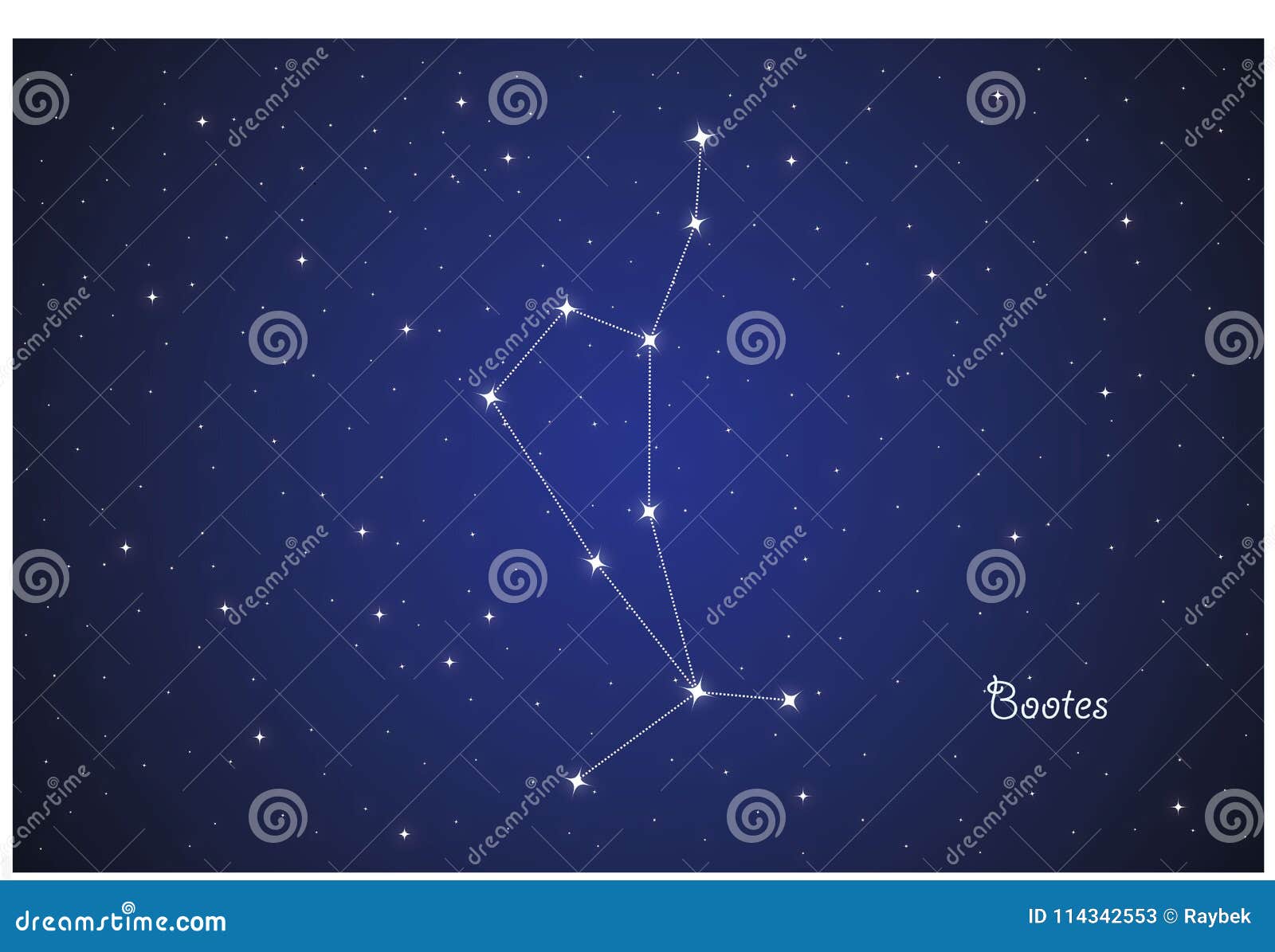 Constellation of Bootes stock illustration. Illustration of outdoor ...