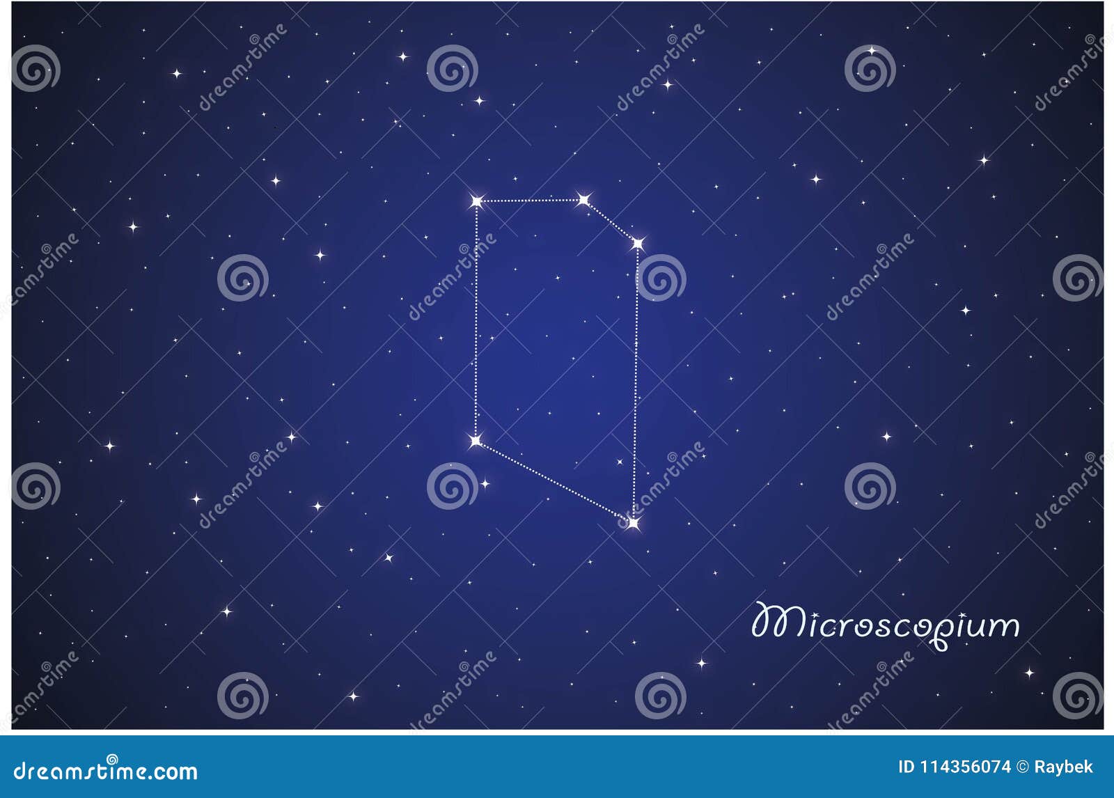Constellation of Microscopium Stock Illustration - Illustration of ...