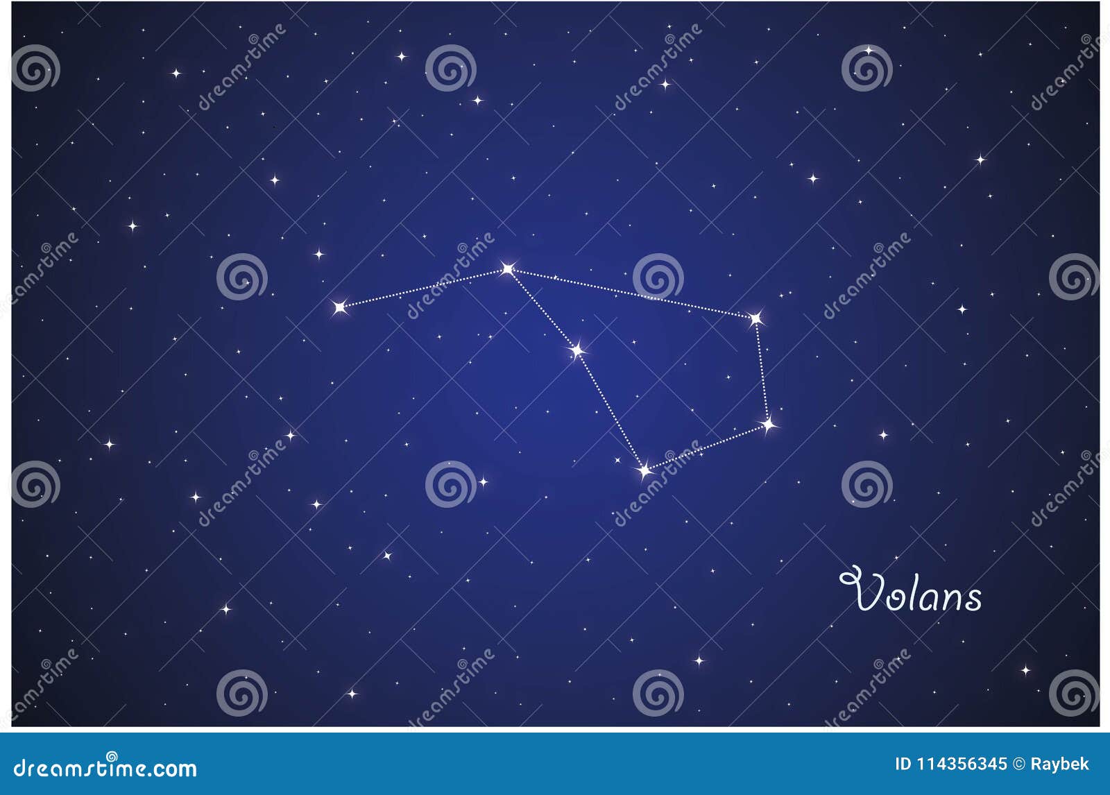 Constellation of Volans stock illustration. Illustration of outdoor ...