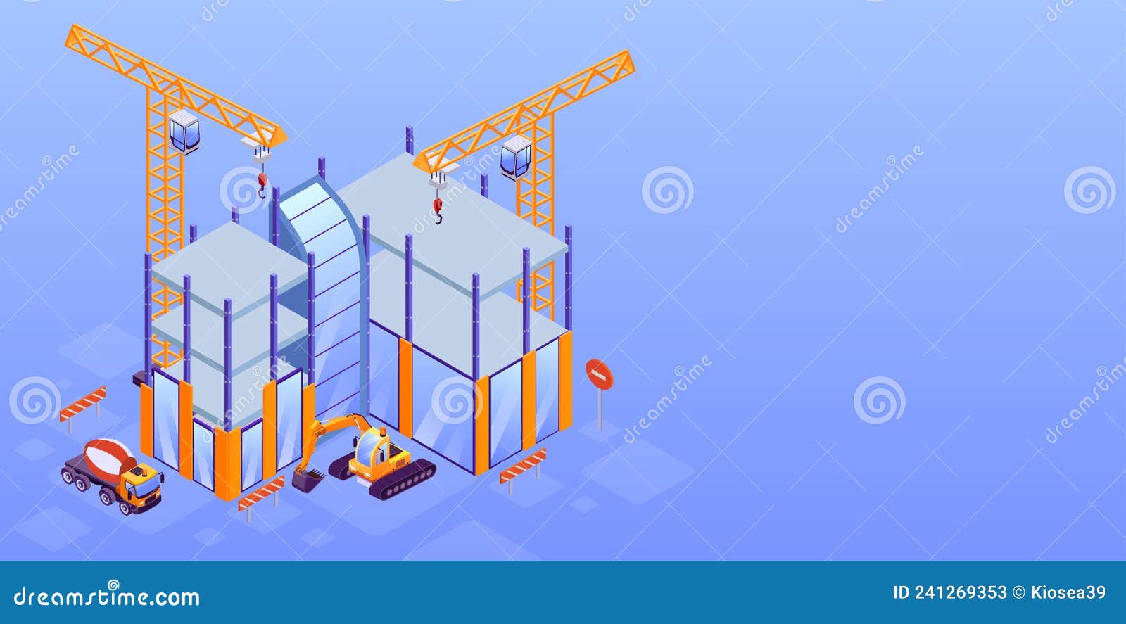 Vector of the Construction of High Rise Buildings Stock Vector ...