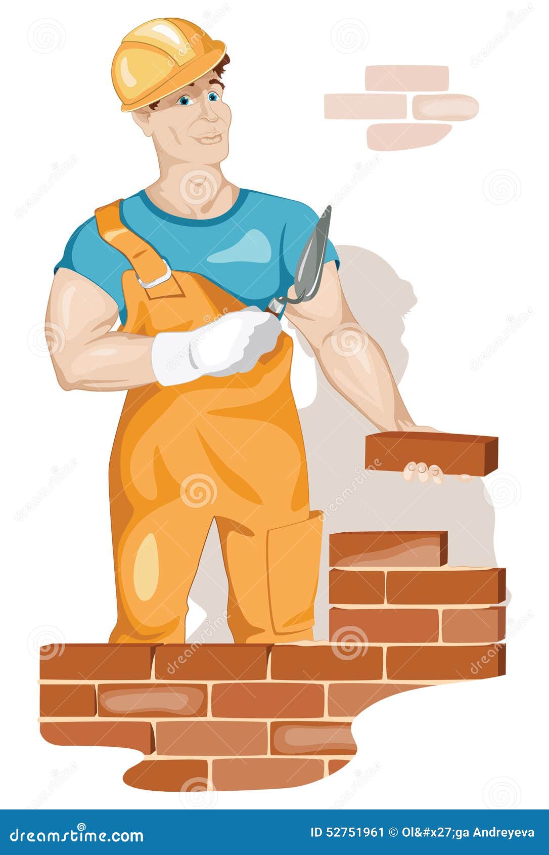 Vector construction worker stock vector. Illustration of vector - 52751961