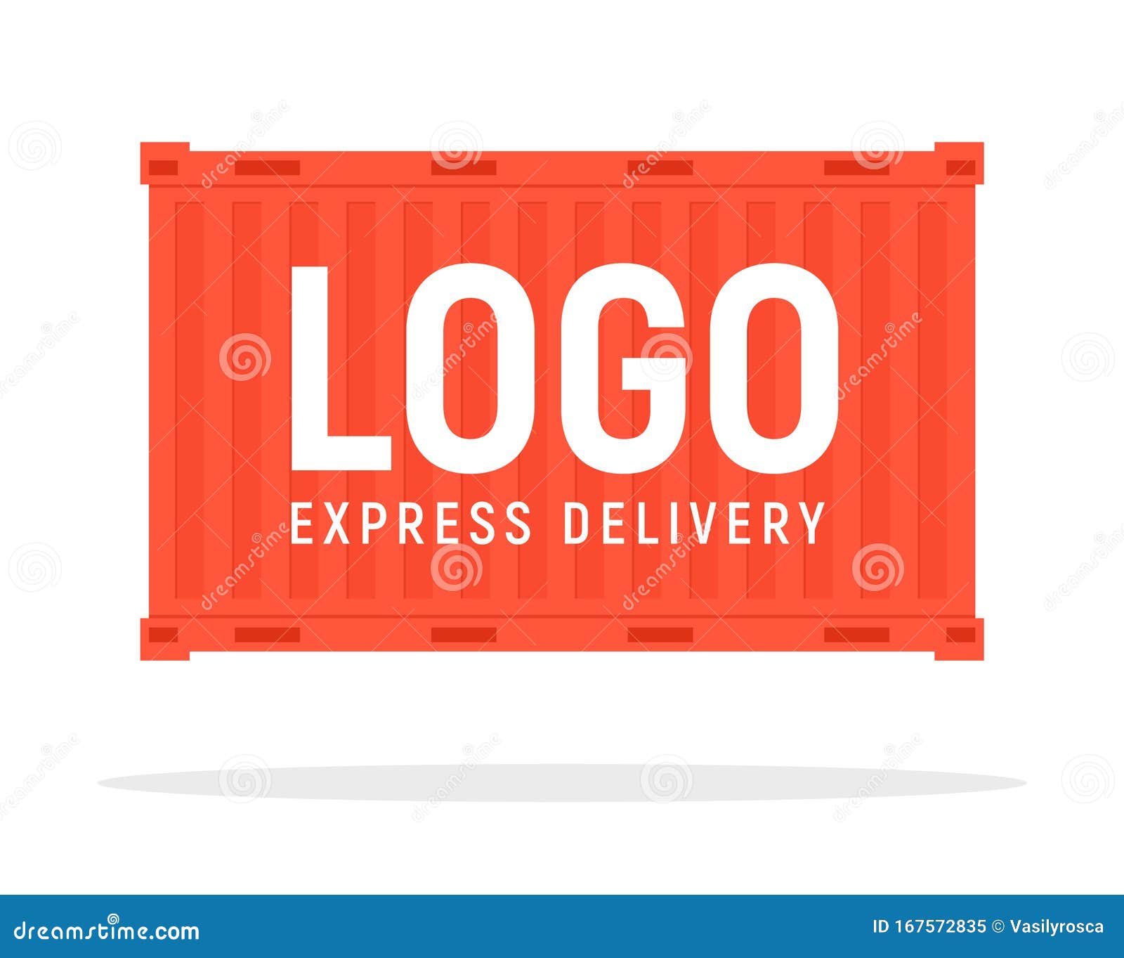 Vector Container Cargo Port Export Import Shipping Isolated Background ...