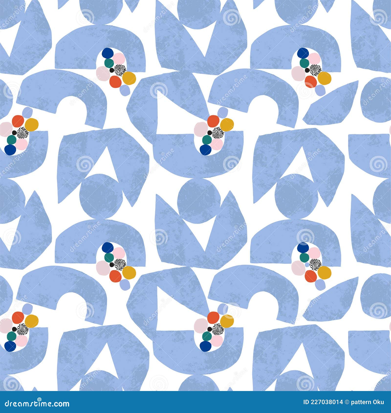 Vector Contemporary Abstract Modern Shapes Illustration Seamless Repeat ...