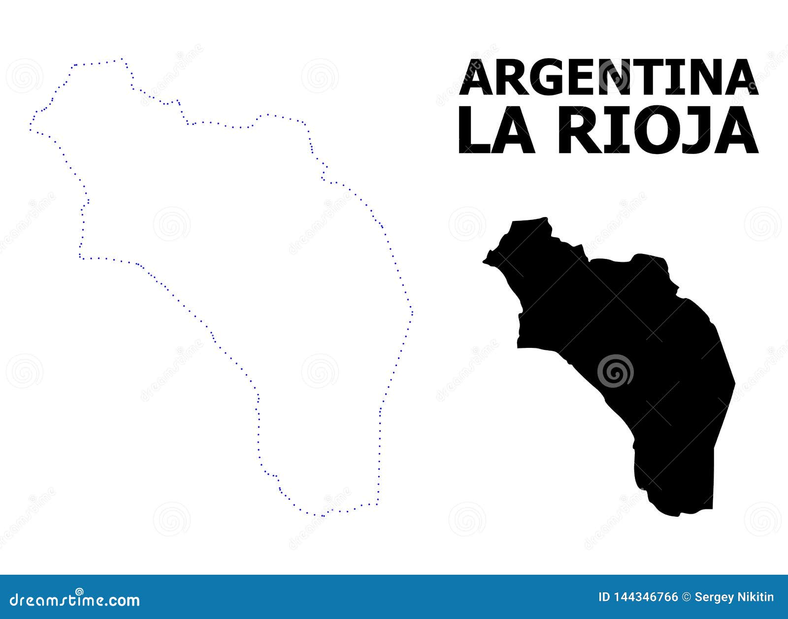 Net Map Of Argentina - La Rioja With Spectral Gradient Cartoon Vector ...
