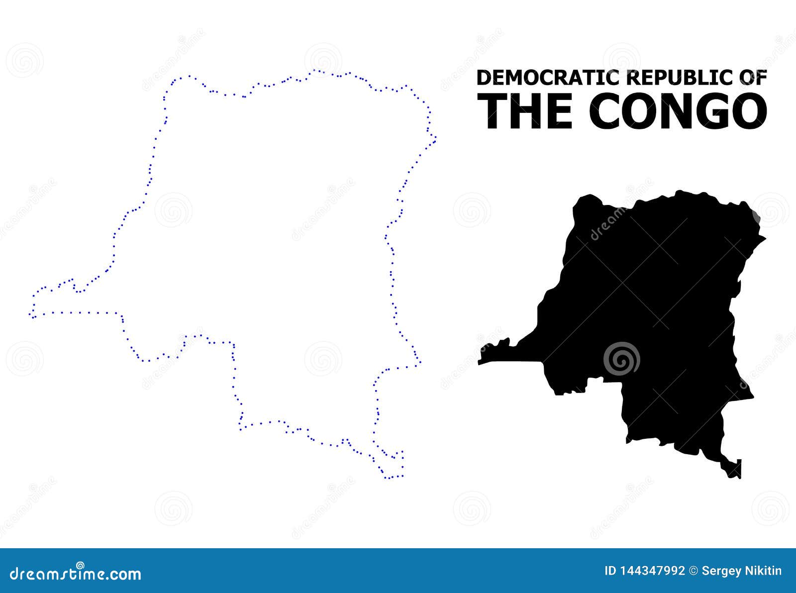 Vector Map Of Congo. High Detailed Country Map With Division, Cities ...