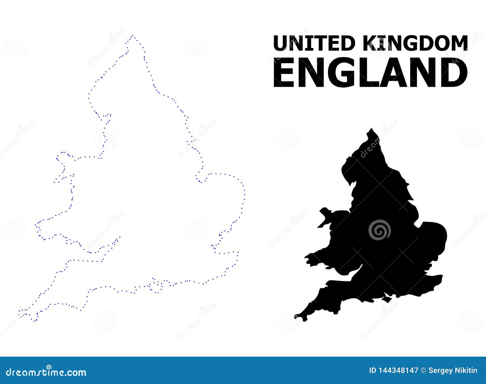 England Map Contour Against Of Linen Background Stock Illustration ...