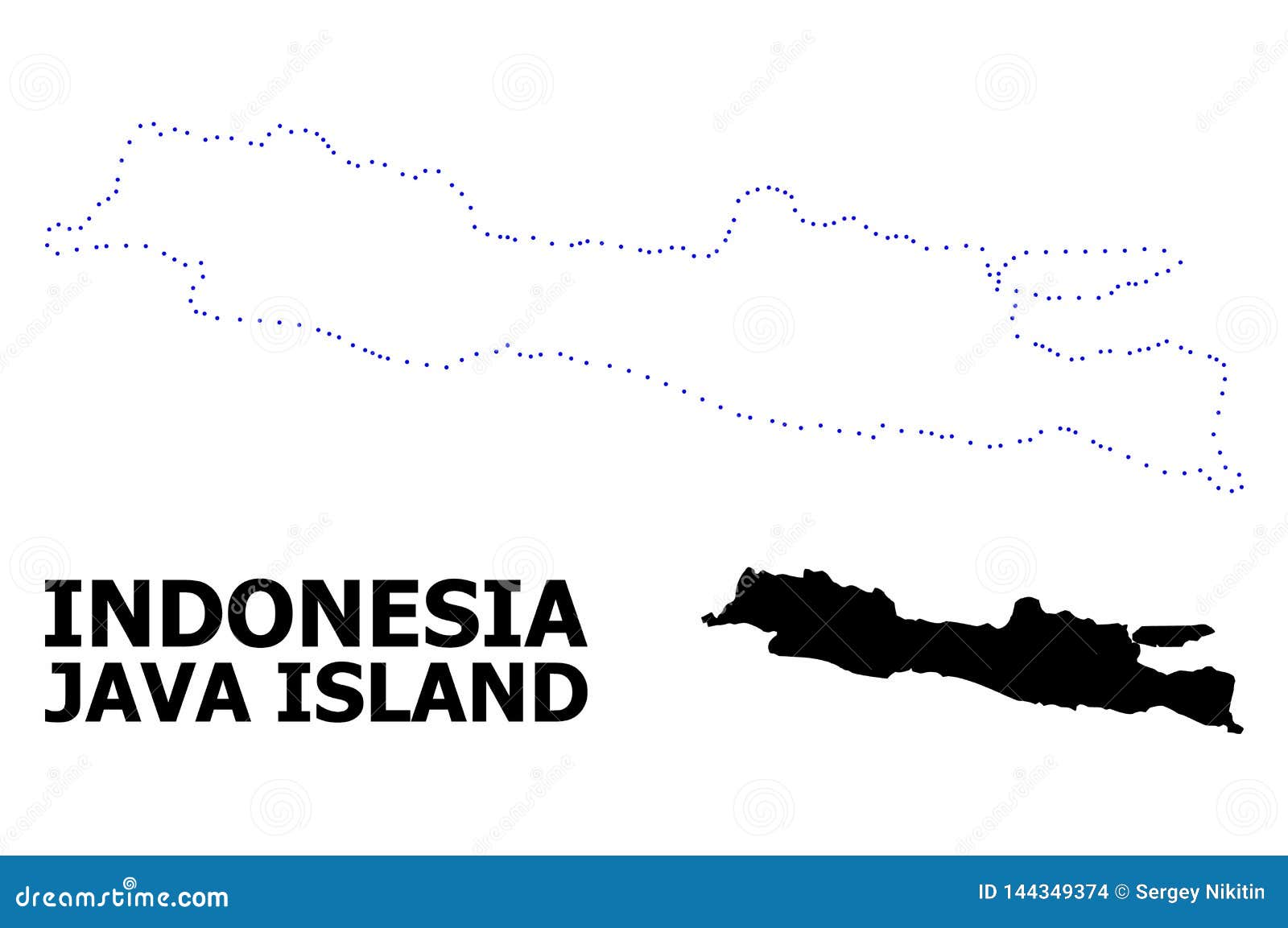 Vector Contour Dotted Map of Java Island with Name Stock Vector ... Vector Contour Dotted Map of Java Island with Name Stock Vector ...