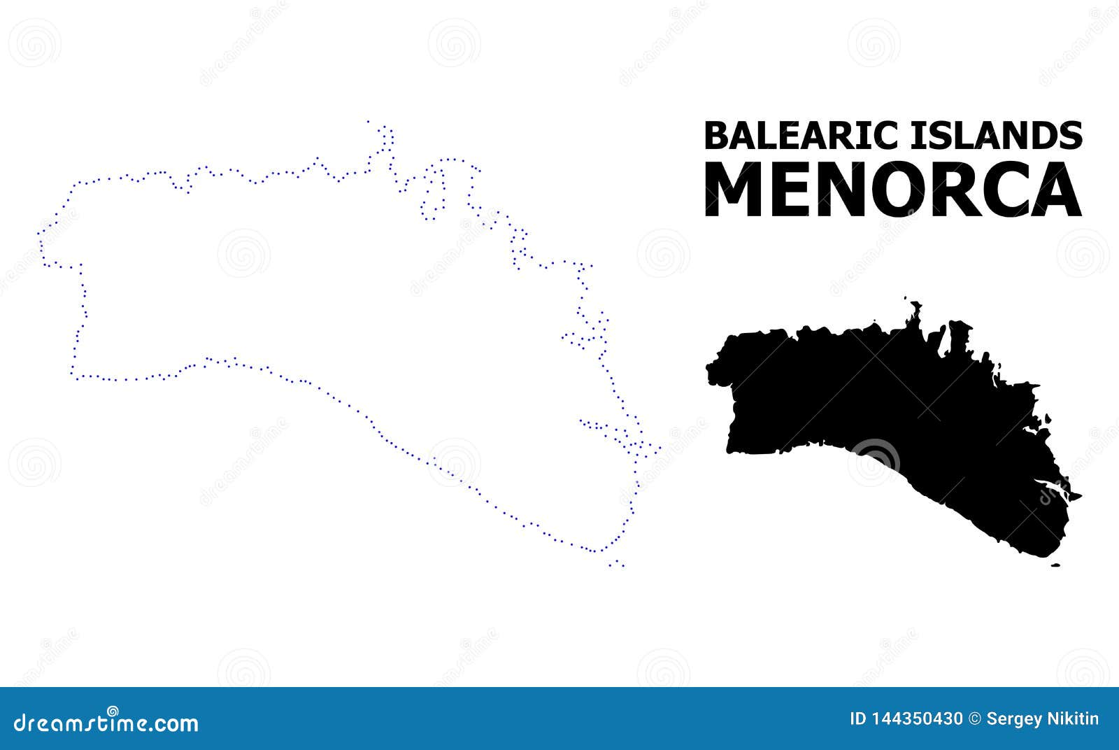 Menorca Island Map - Cdr Format Cartoon Vector | CartoonDealer.com ...