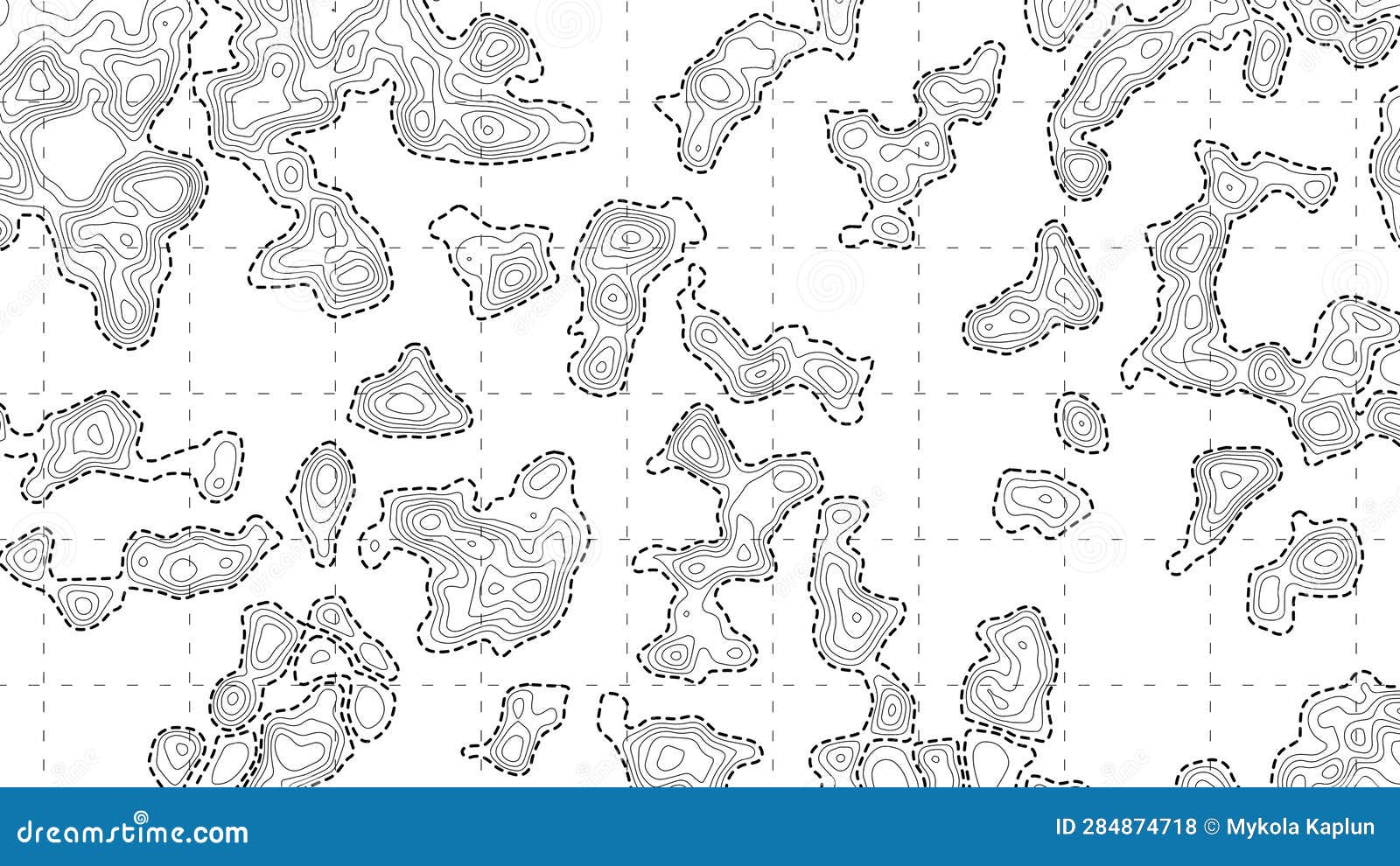 Vector Contour Map. Topographic Scheme Background. Illustration Terrain ...