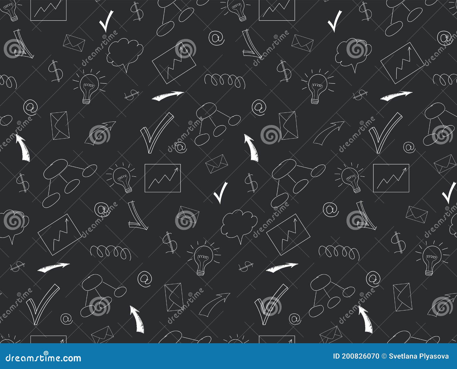 Vector Contour Pattern from Different Objects. Business Background ...