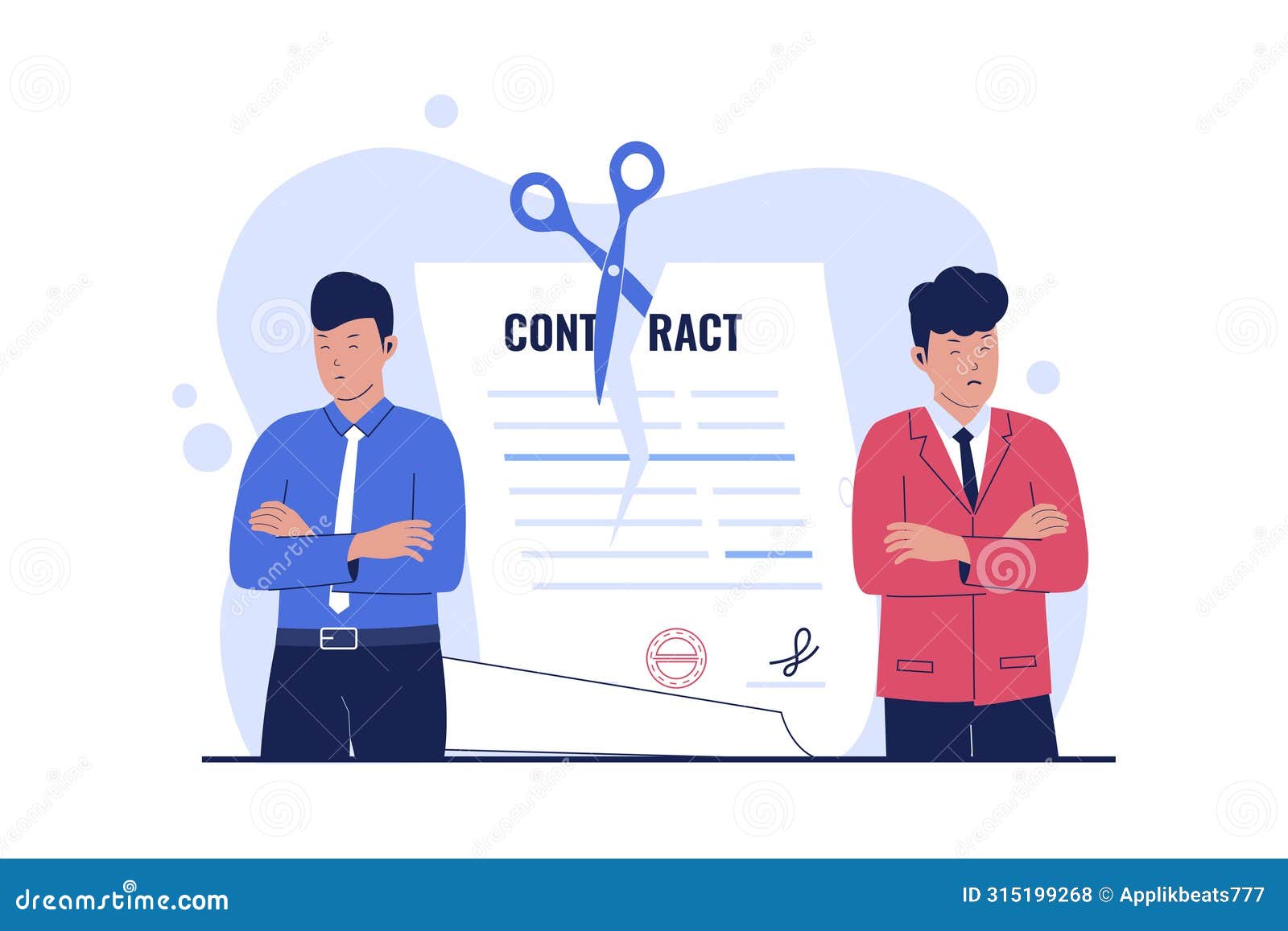 Vector of Contract Cancellation or Agreement Terminated Stock ...