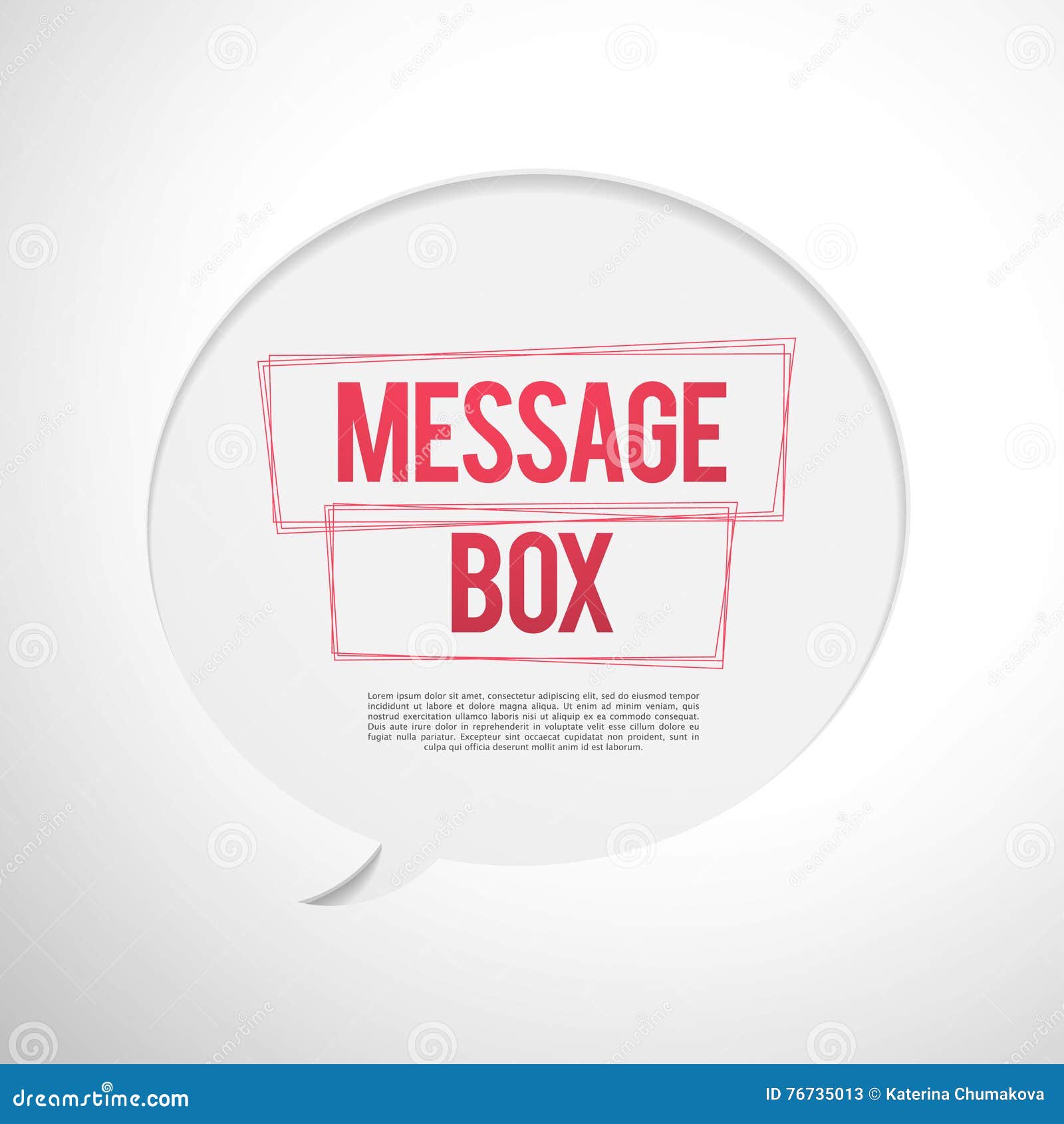 Vector Conversation Box And Text Message Flat Illustration Isolated On ...