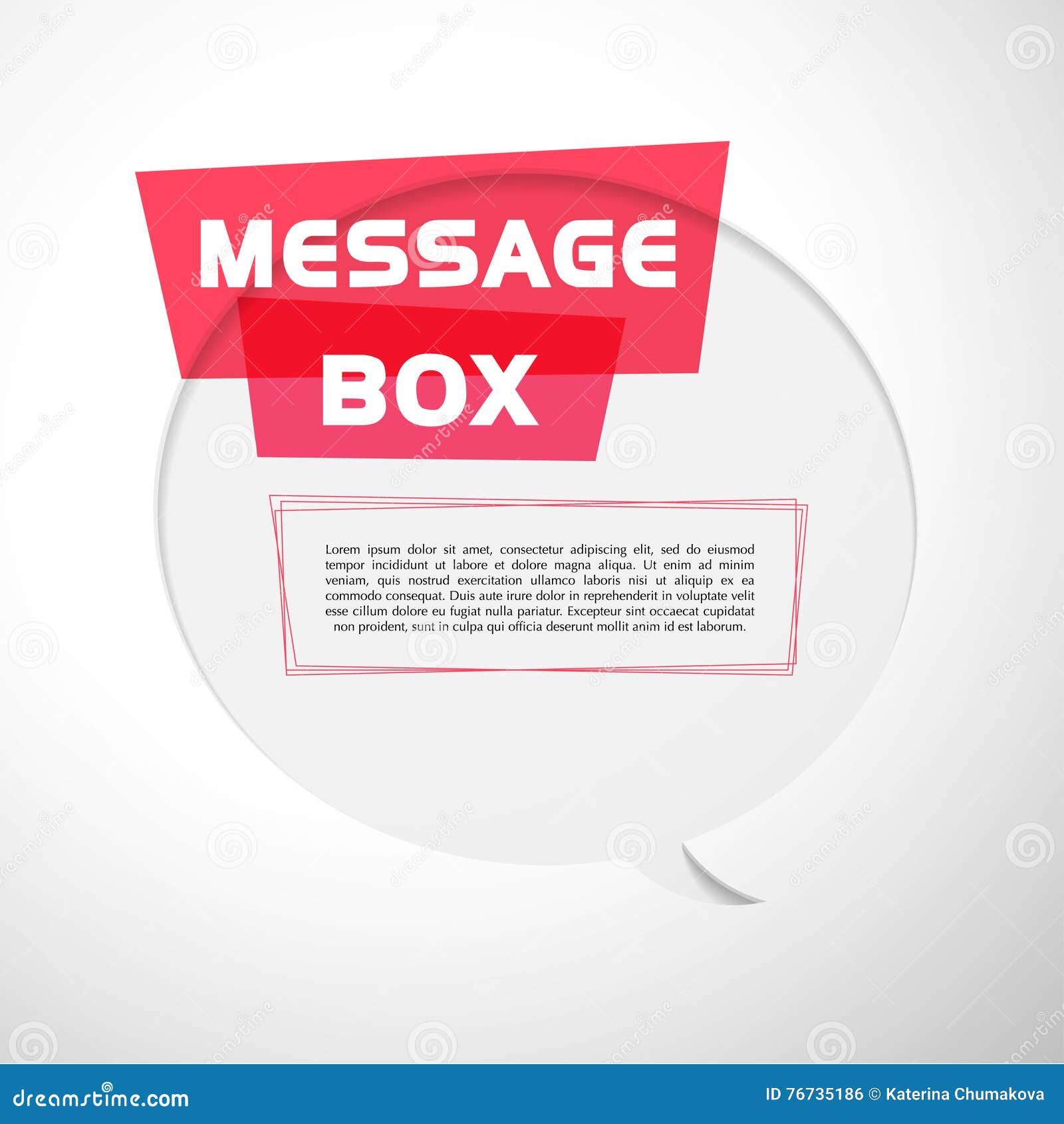 Vector Conversation Box and Text Message Flat Illustration Isolated on ...