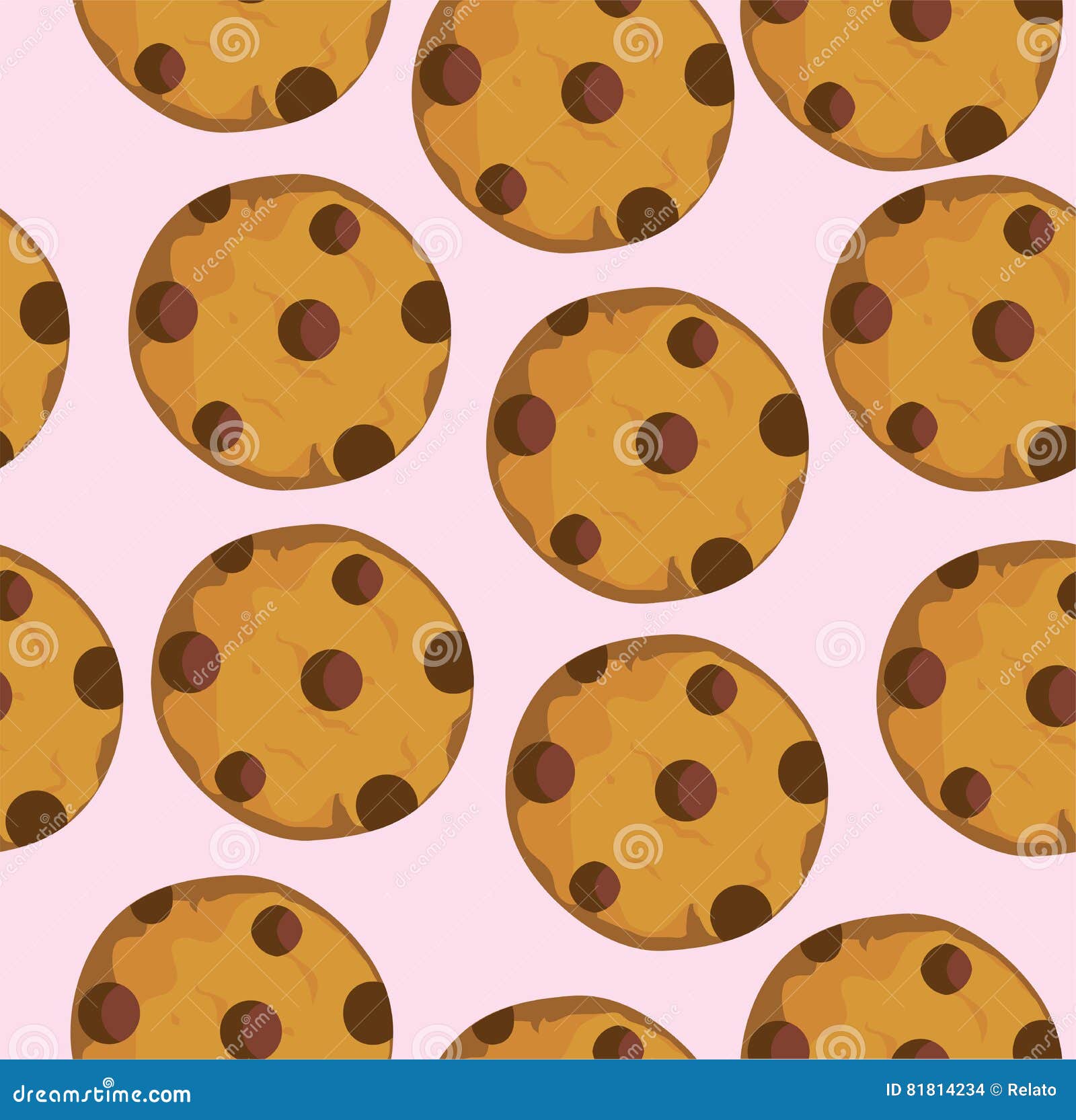 Vector Cookie Background stock vector. Illustration of delicious - 81814234