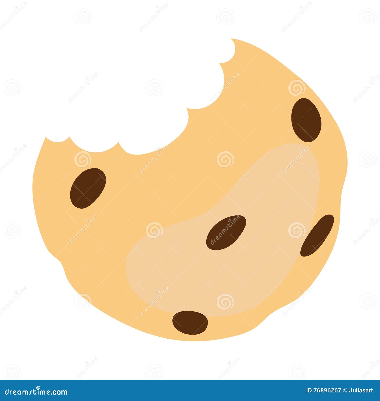 Eaten Cookie. Cartoon Square Biscuit With Bite Marks | CartoonDealer ...