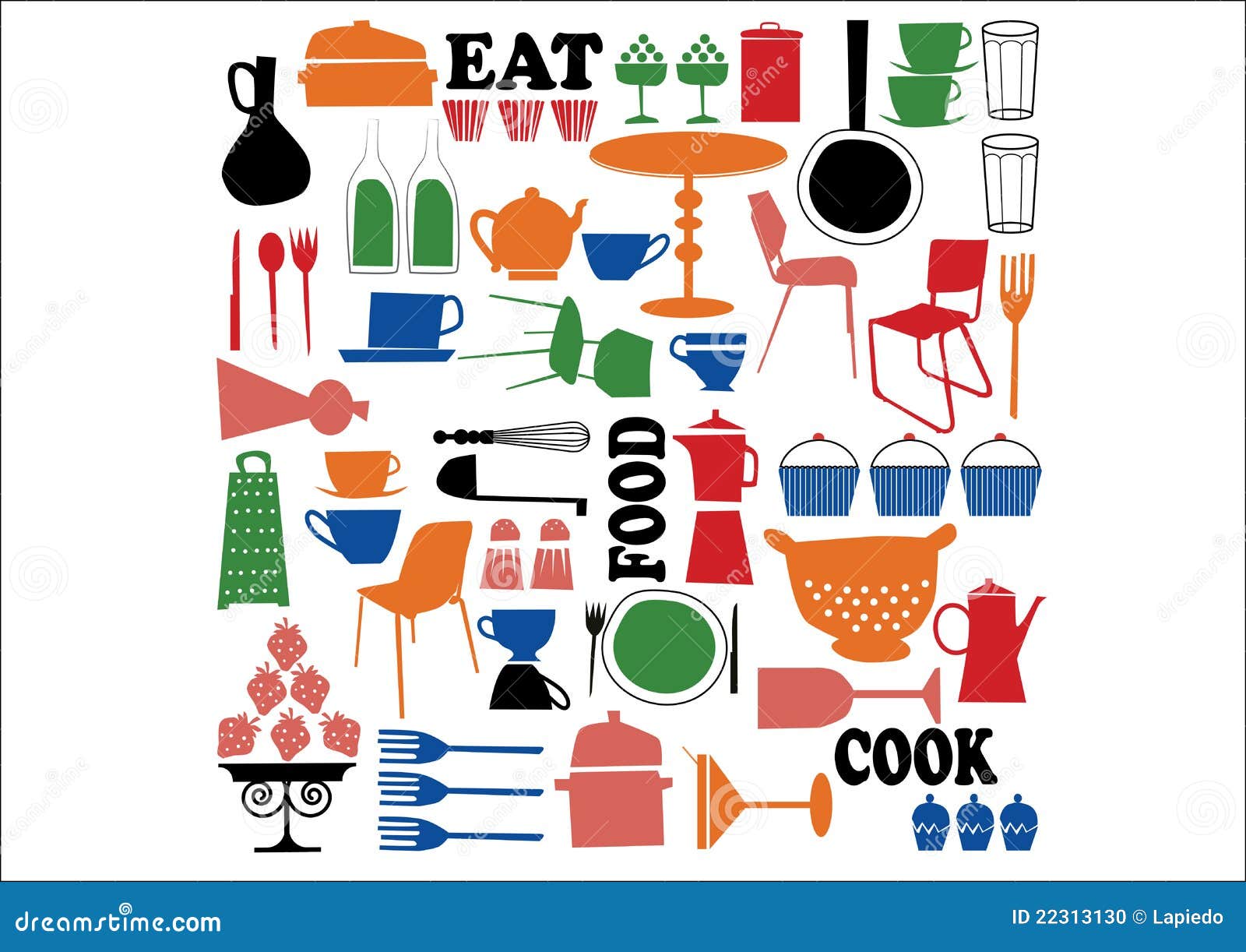 Vector - cooking element stock vector. Illustration of pattern - 22313130
