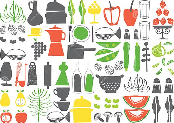 Vector - cooking elements stock vector. Illustration of beans - 22459515