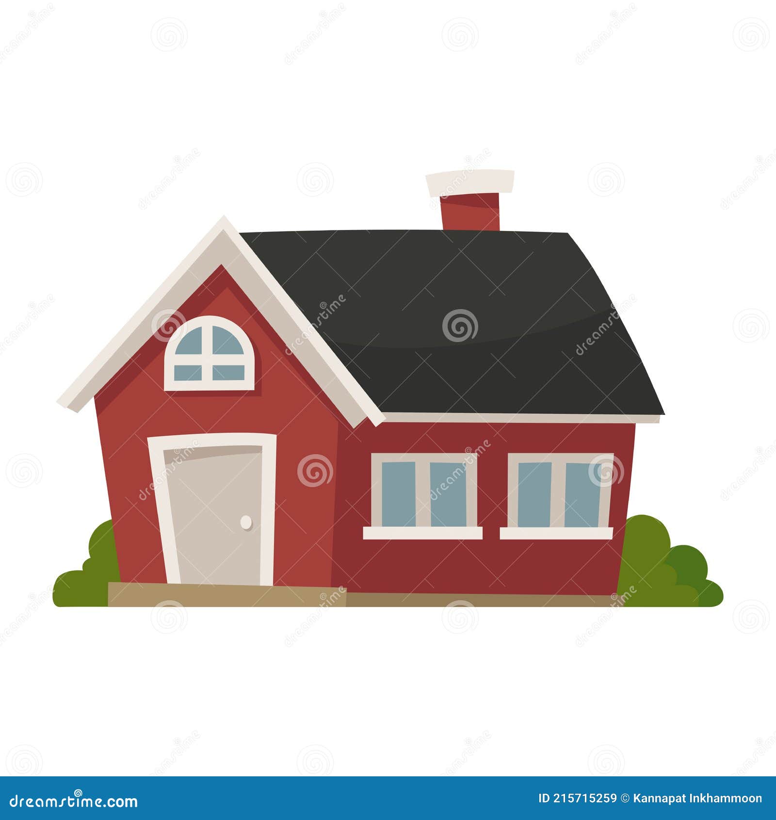 Vector of Cool Detailed Red House Icon Stock Vector - Illustration of ...