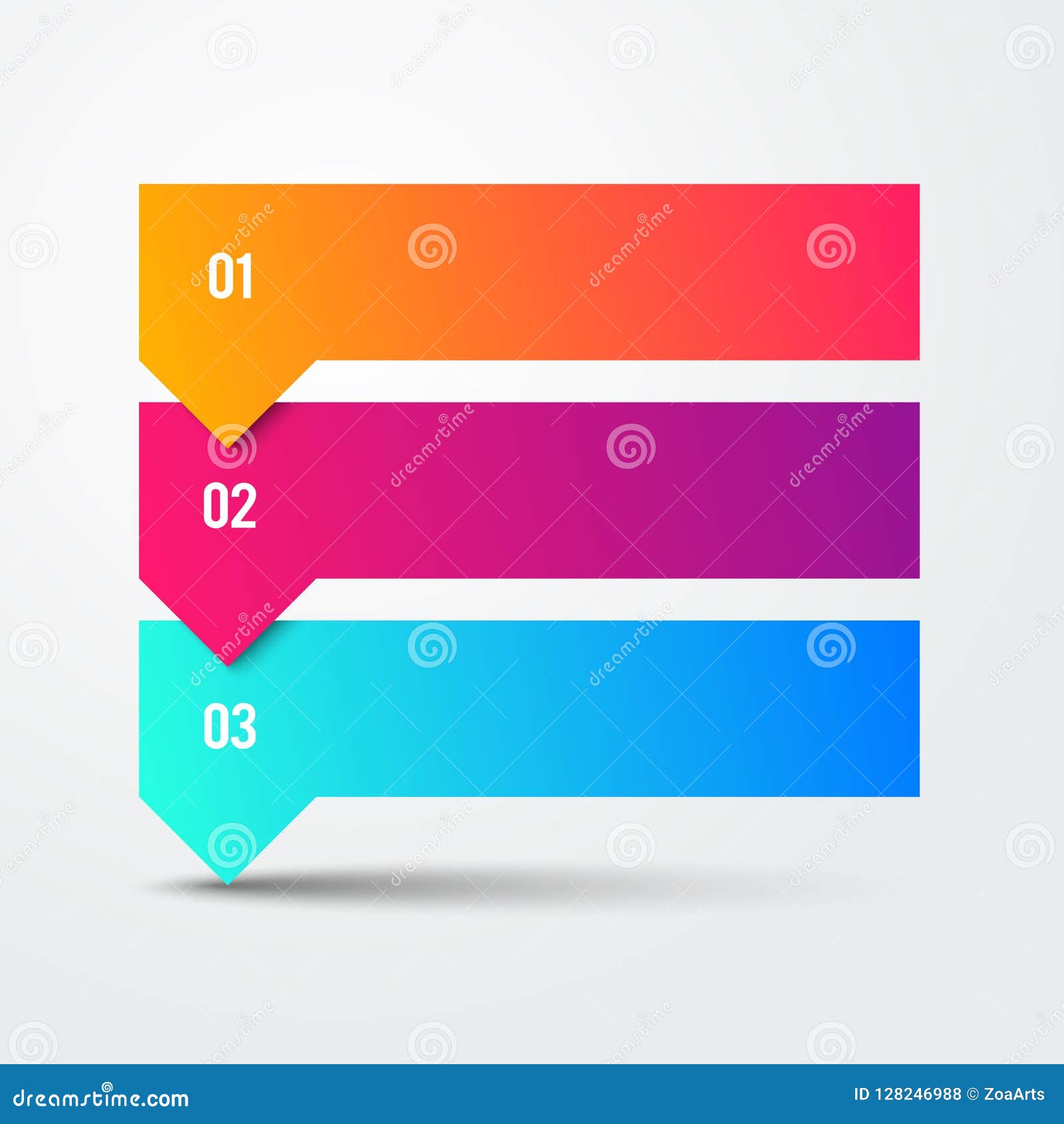 Vector 3 Step Arrow List Colorful Banners Infographic Diagram Stock ... Vector 3 Step Arrow List Colorful Banners Infographic Diagram Stock ...