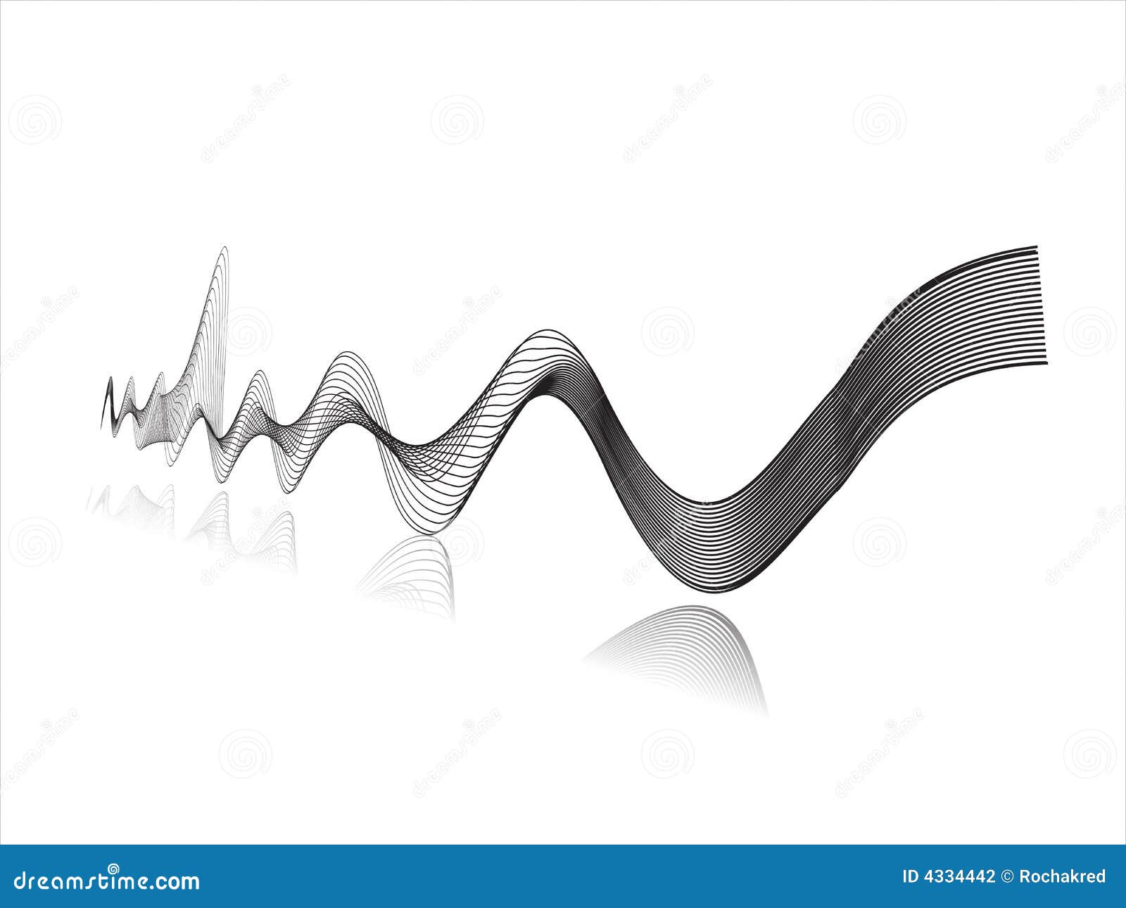 Vector-Cool waves stock vector. Illustration of flowing - 4334442
