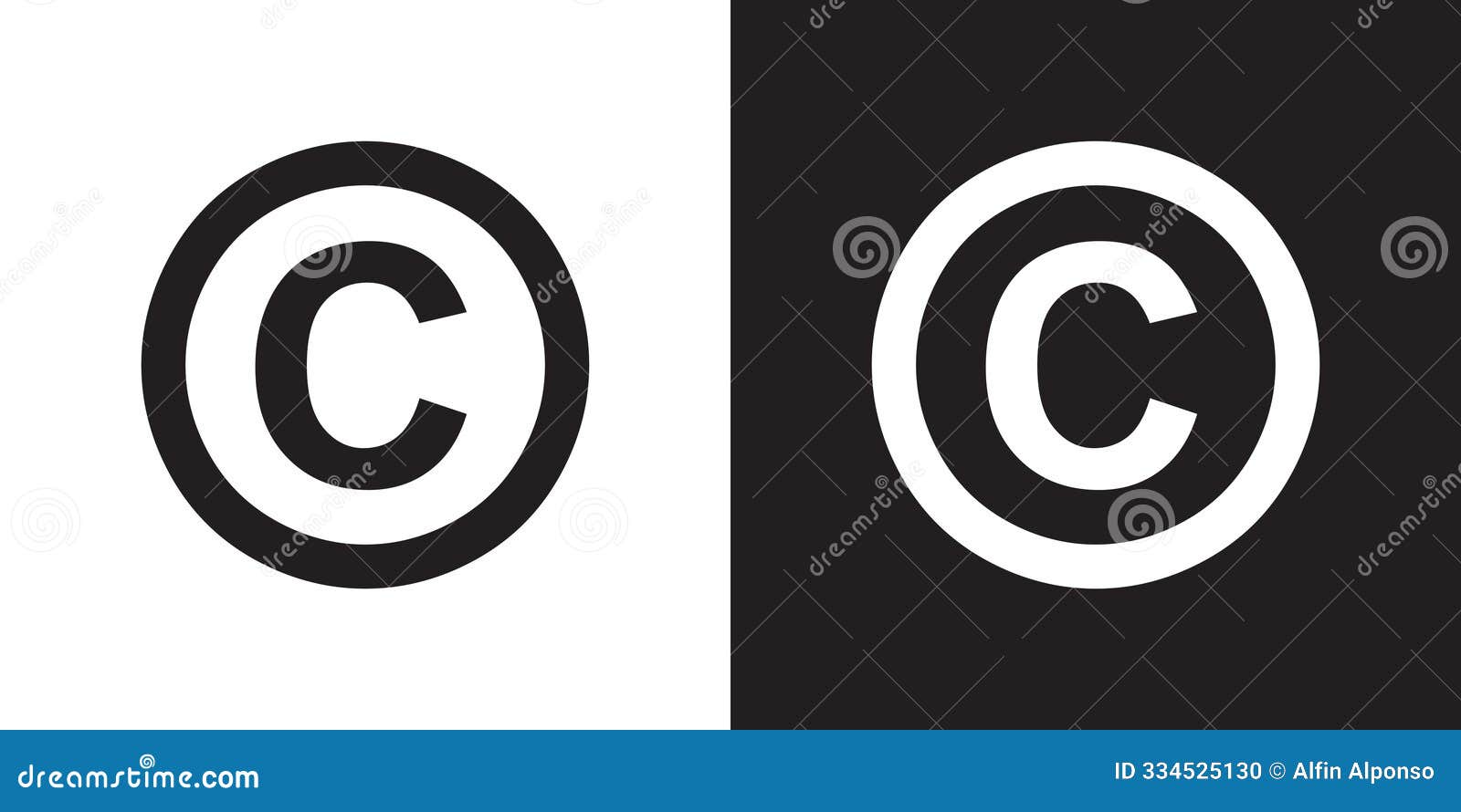 Vector Copyright Icon Symbol Black and White Stock Illustration ...