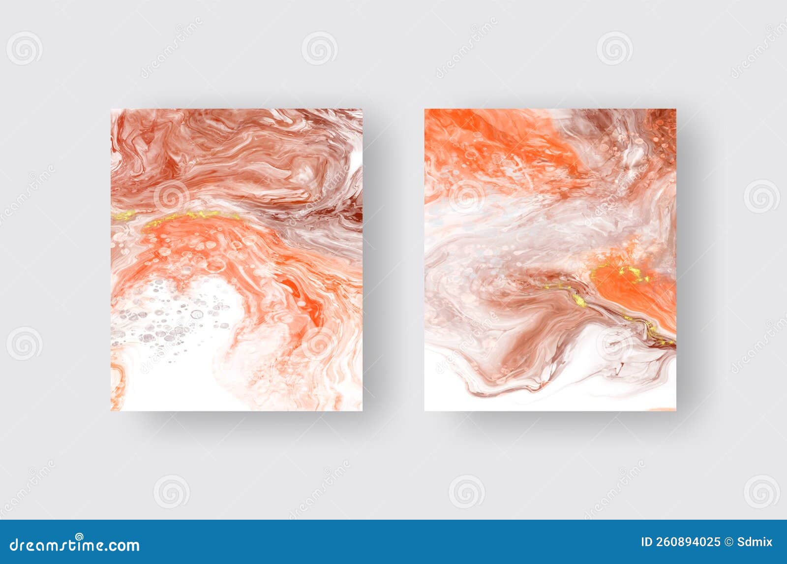 Vector Coral Banners Set. Hand Drawn Abstract Paint Brush Stroke Stock ...