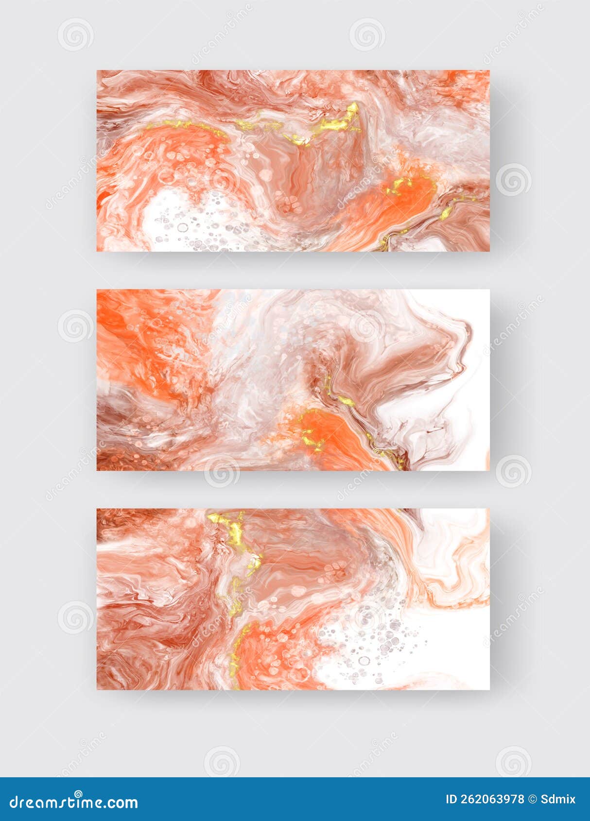 Vector Coral Banners Set. Hand Drawn Abstract Paint Brush Stroke Stock ...