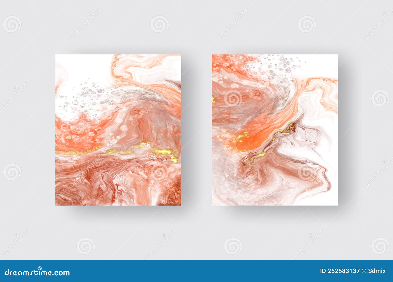 Vector Coral Banners Set. Hand Drawn Abstract Paint Brush Stroke Stock ...