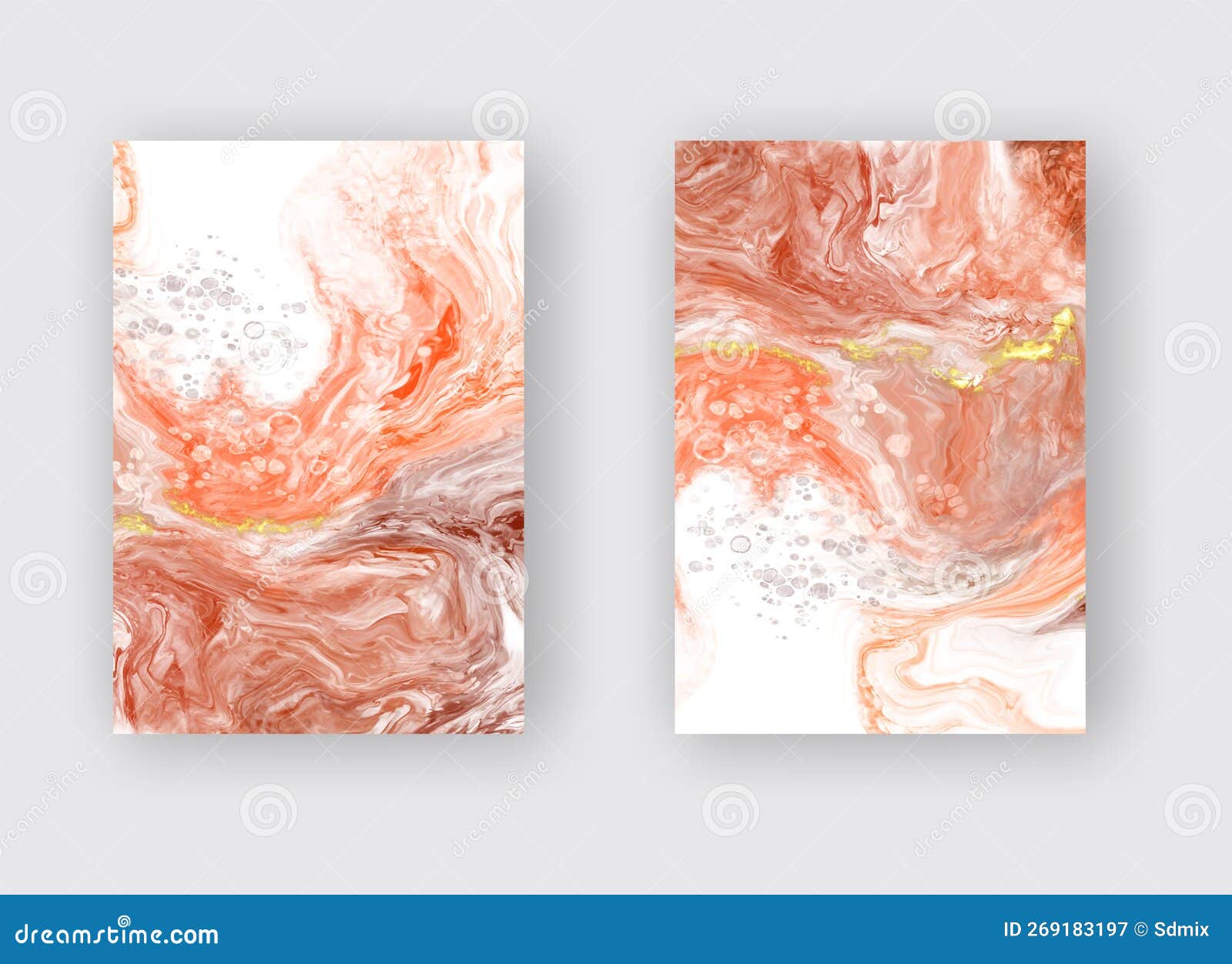 Vector Coral Banners Set. Hand Drawn Abstract Paint Brush Stroke Stock ...