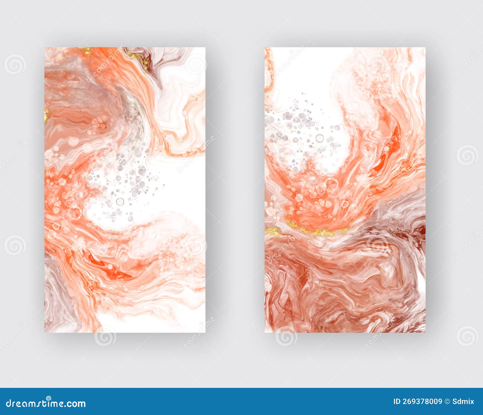 Vector Coral Banners Set. Hand Drawn Abstract Paint Brush Stroke Stock ...