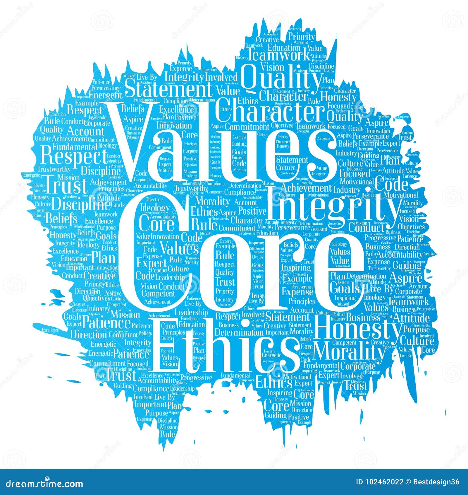 Vector Core Values Integrity Ethics Paint Brush Stock Vector ...