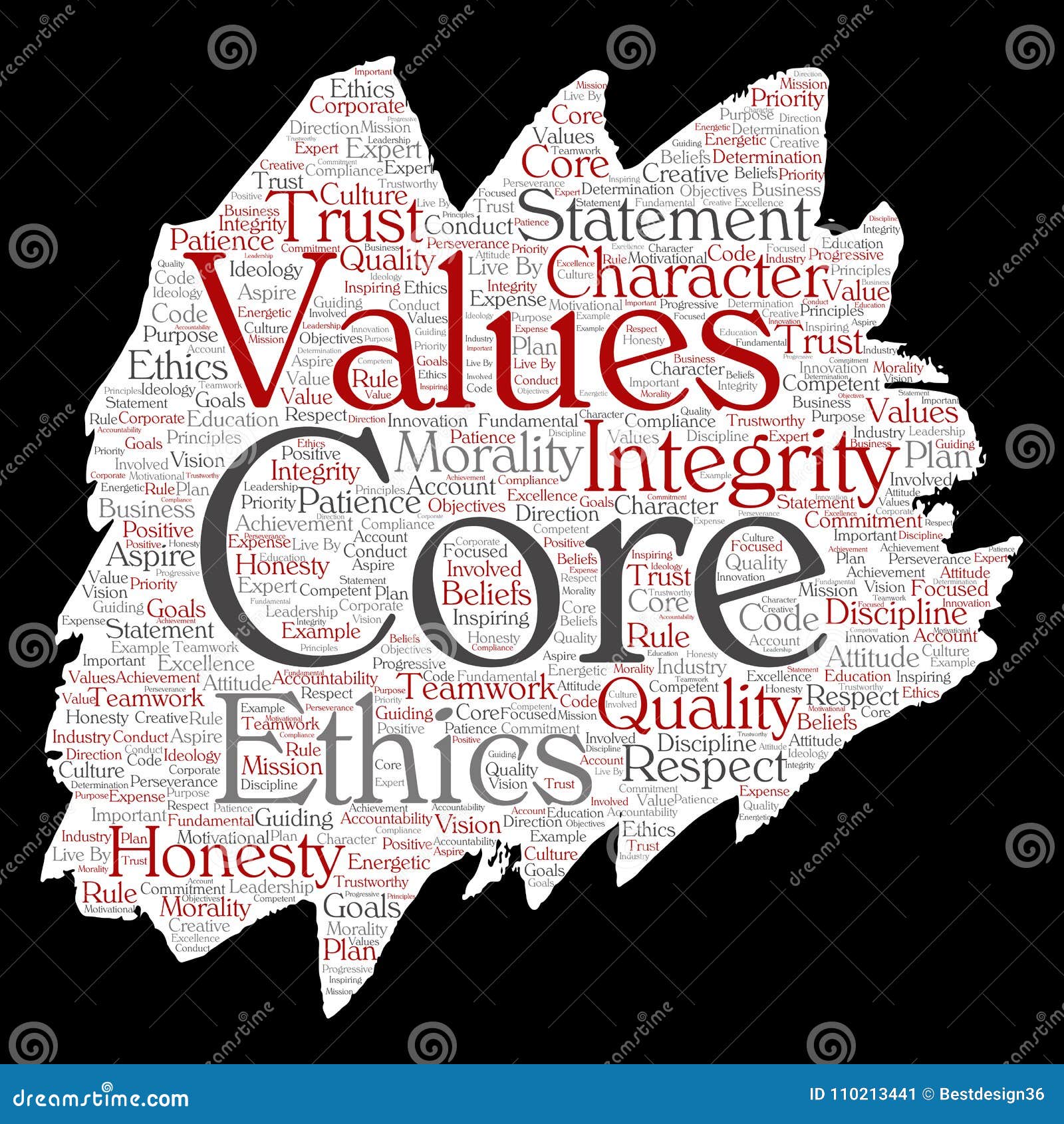 Vector Core Values Integrity Ethics Paint Brush Paper | CartoonDealer ...