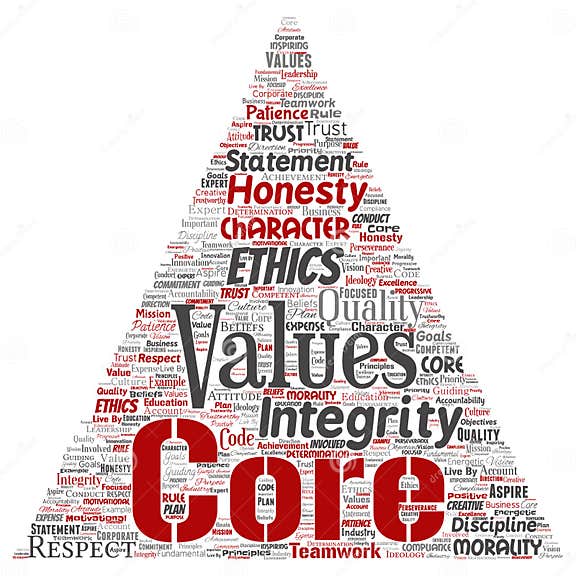 Vector Core Values Integrity Ethics Triangle Arrow Stock Vector ...