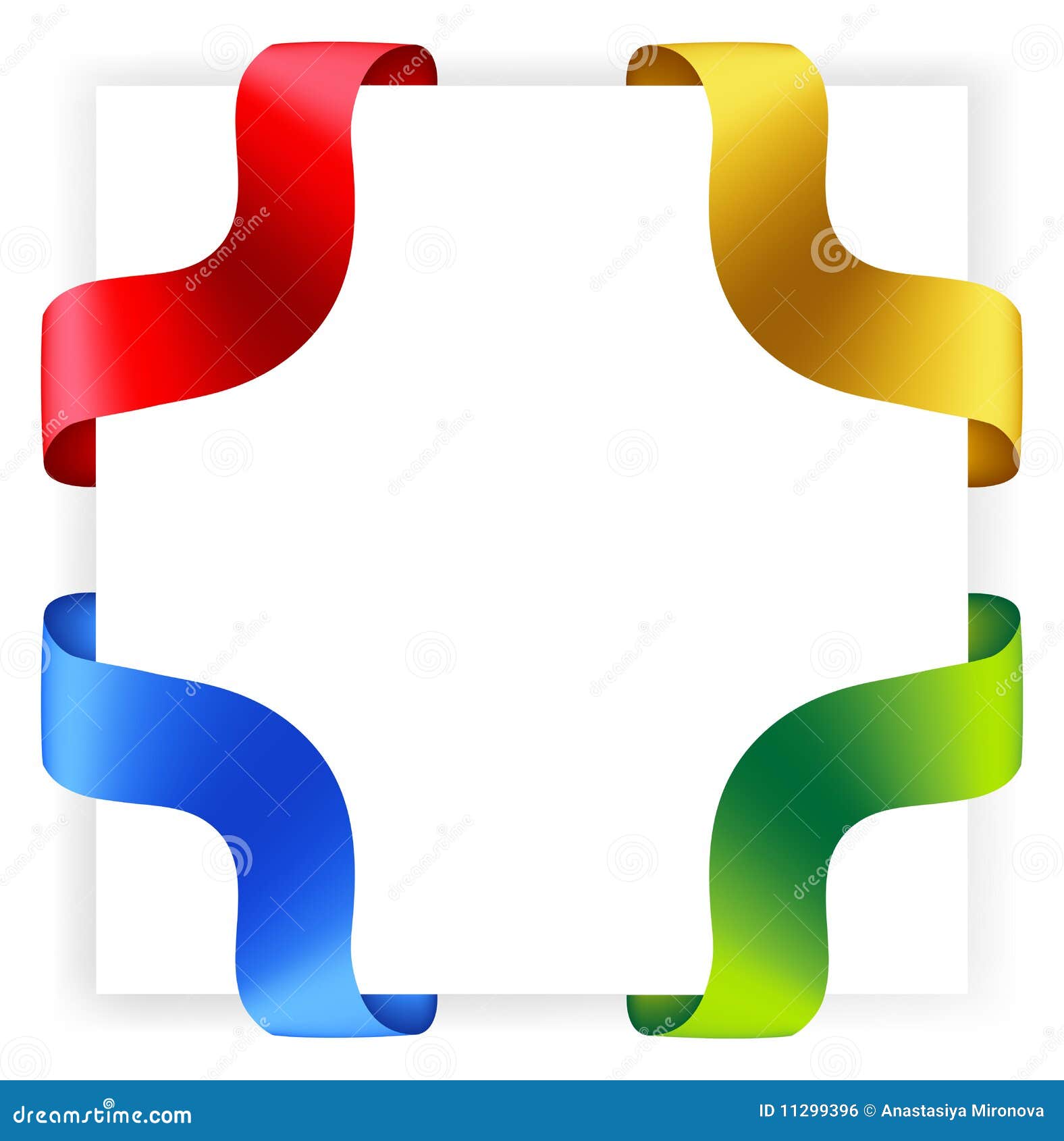 Vector corner ribbons. stock vector. Illustration of gift - 11299396