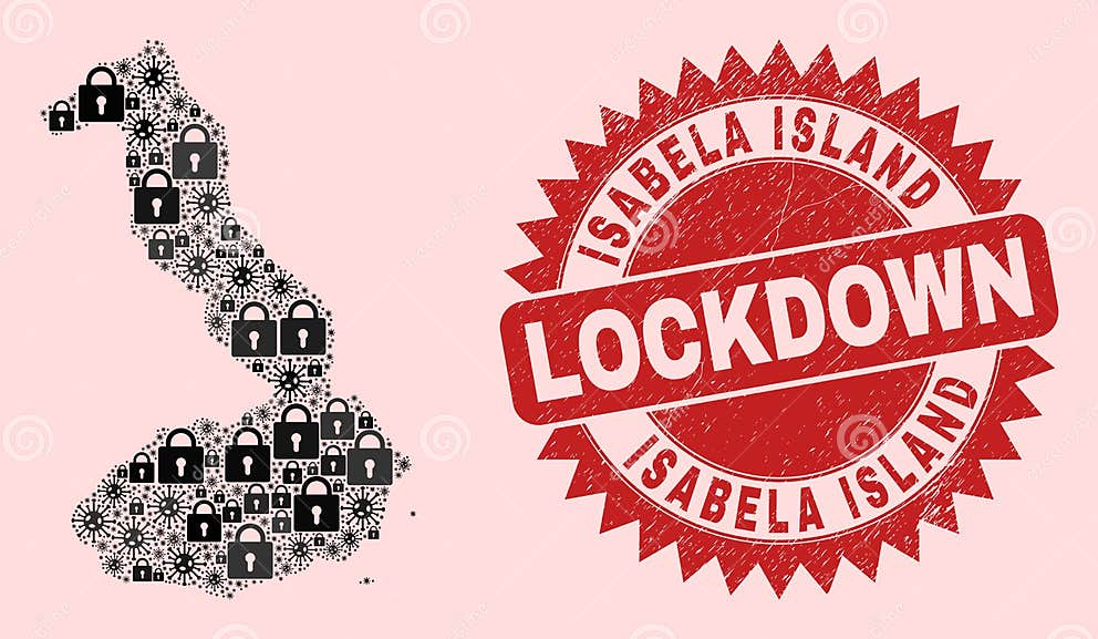 Isabela Island of Galapagos Map Composition of Locks and Viruses and ...