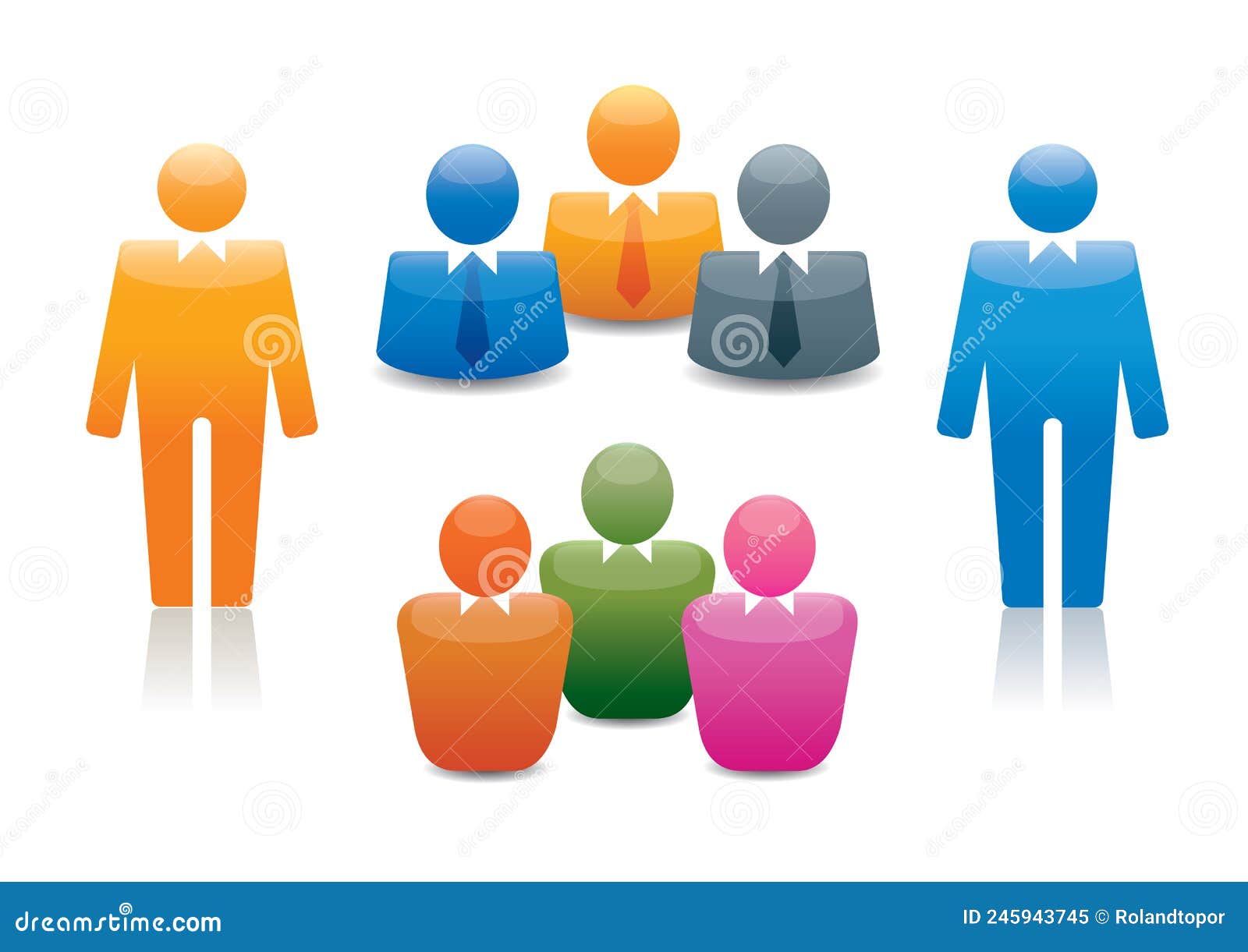 Vector corporate people. stock vector. Illustration of group - 245943745