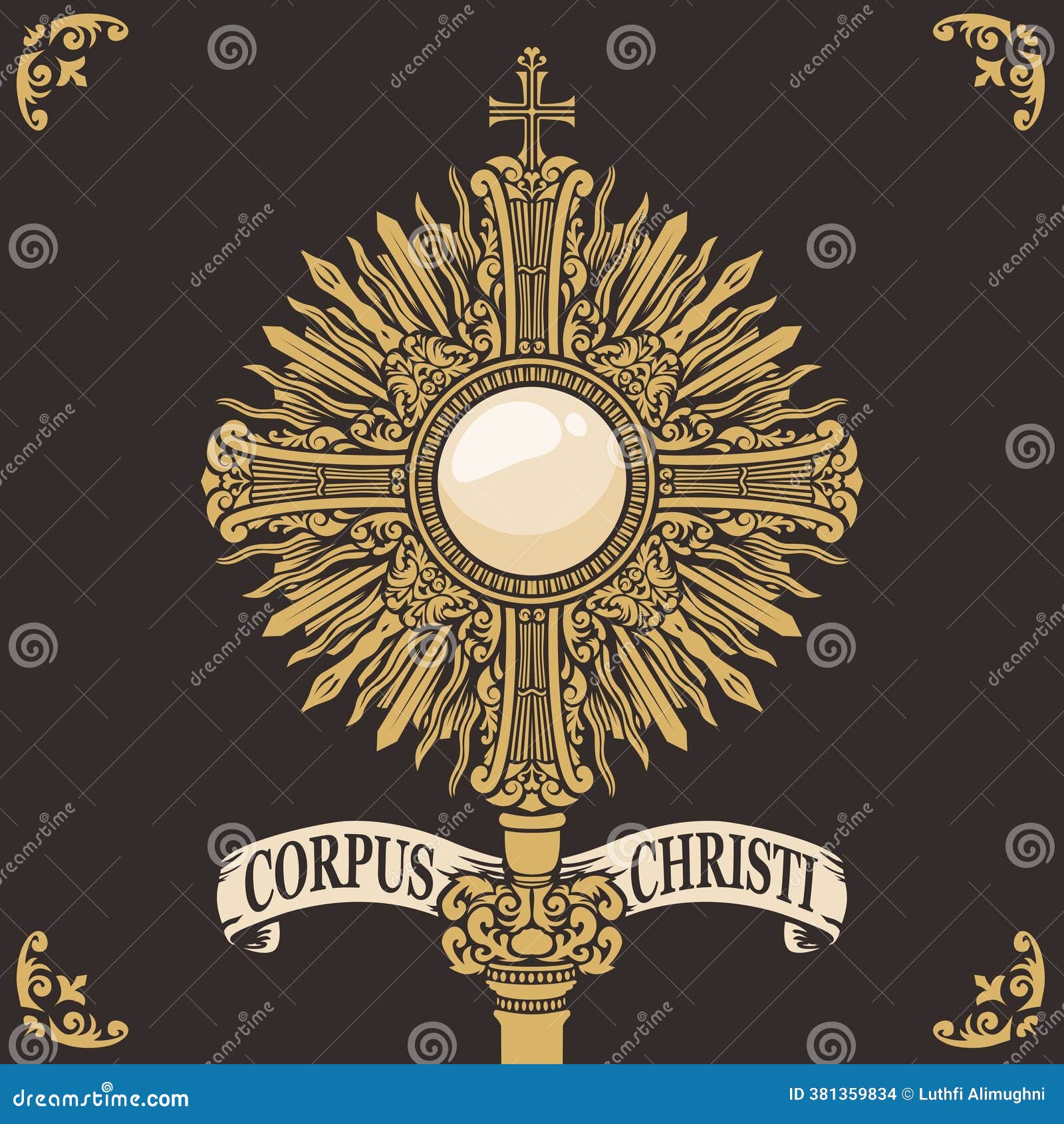 Vector Corpus Christi Poster Template | CartoonDealer.com #381359767