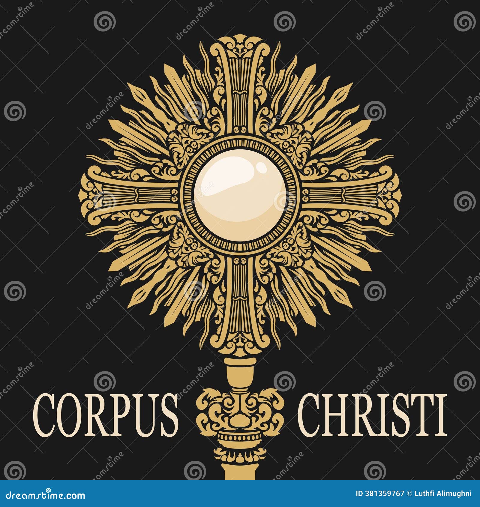 Vector Corpus Christi Poster Template | CartoonDealer.com #381359767