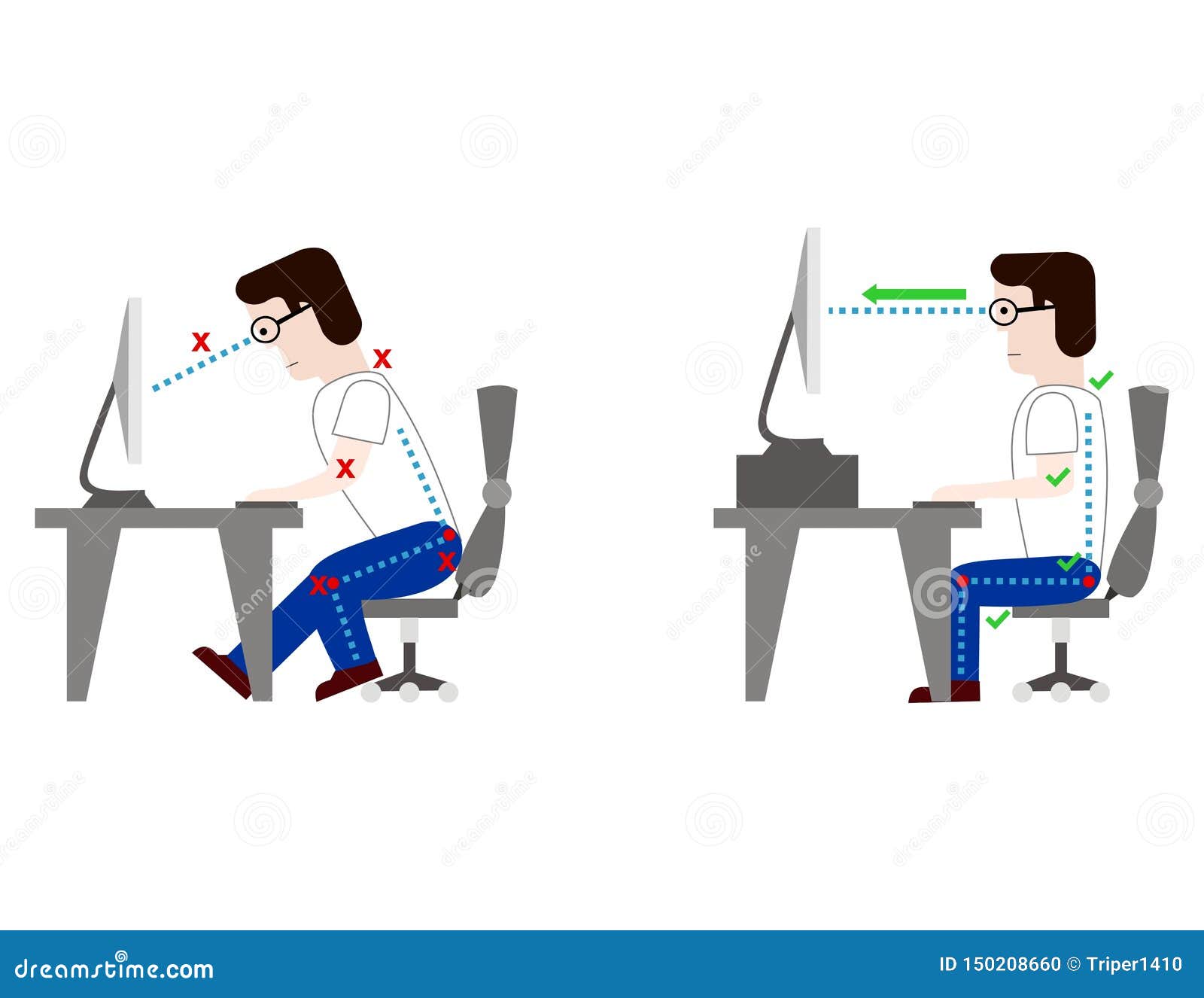 Vector - Correct and Bad Sitting Position Stock Vector - Illustration ... Vector - Correct and Bad Sitting Position Stock Vector - Illustration ...