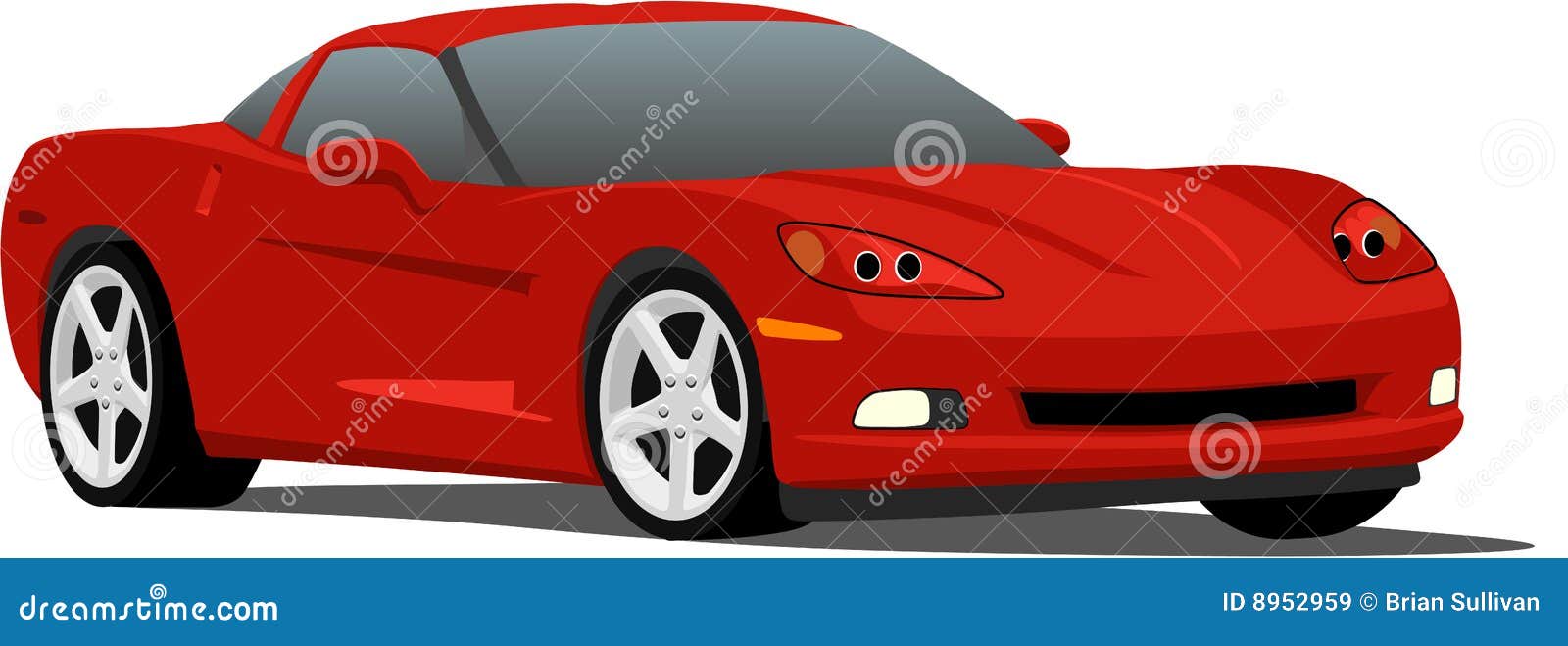 Vector Corvette Sports Car stock vector. Illustration of headlight ...