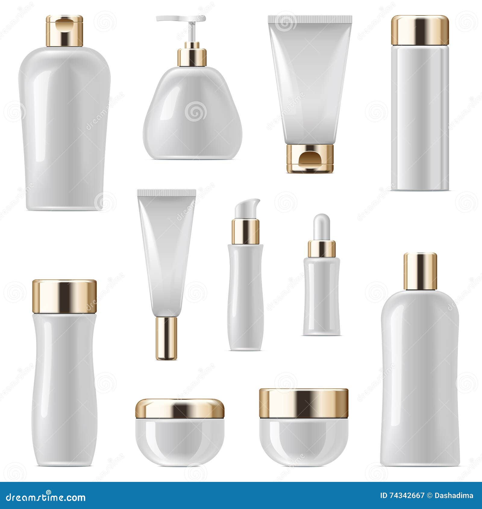 Cosmetic Packaging Template Vector Illustration. Cream Layout ...