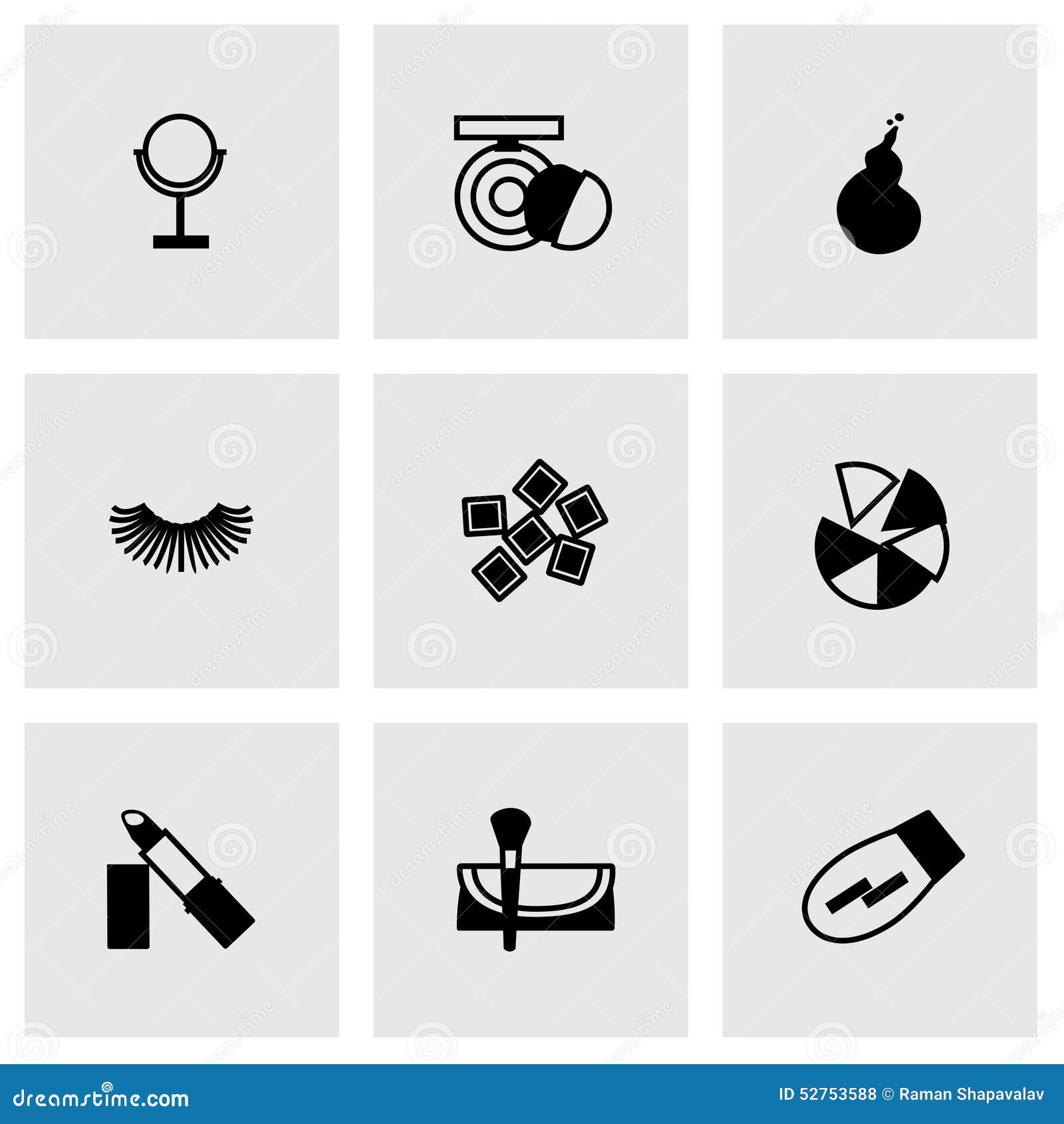 Vector Cosmetics icon set stock vector. Illustration of feminine - 52753588