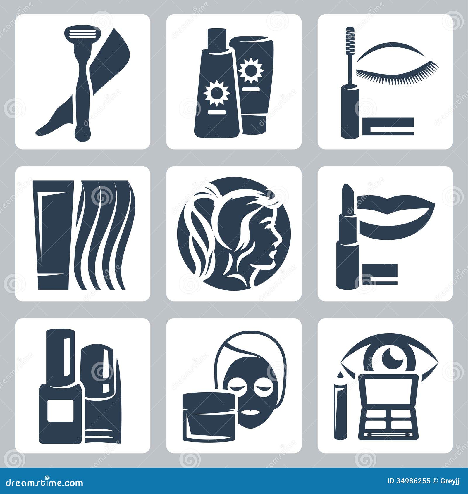 Vector Cosmetology Icons Set Stock Vector - Illustration of mask ...