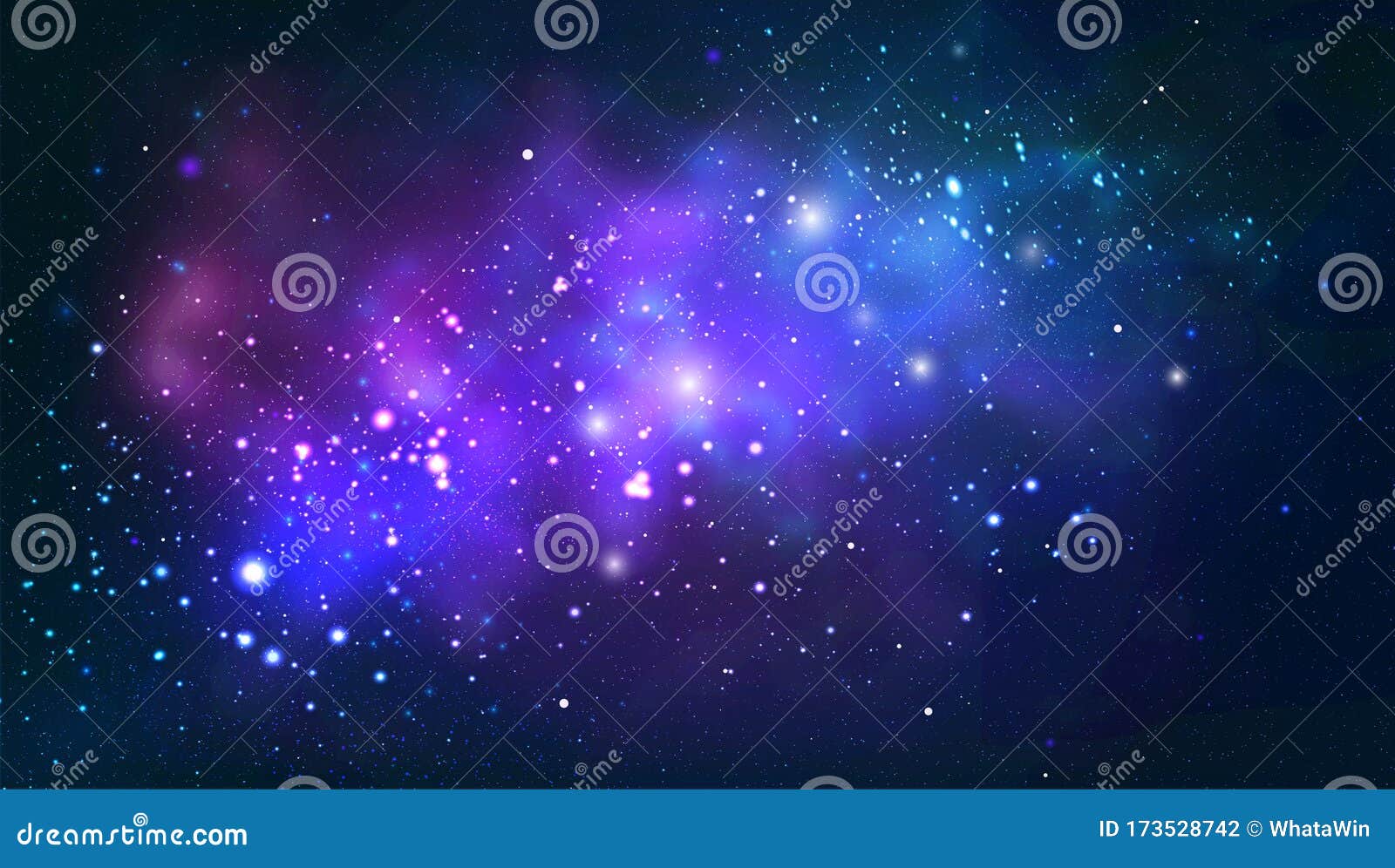 Vector Cosmic Illustration. Colorful Space Background With Stars ...