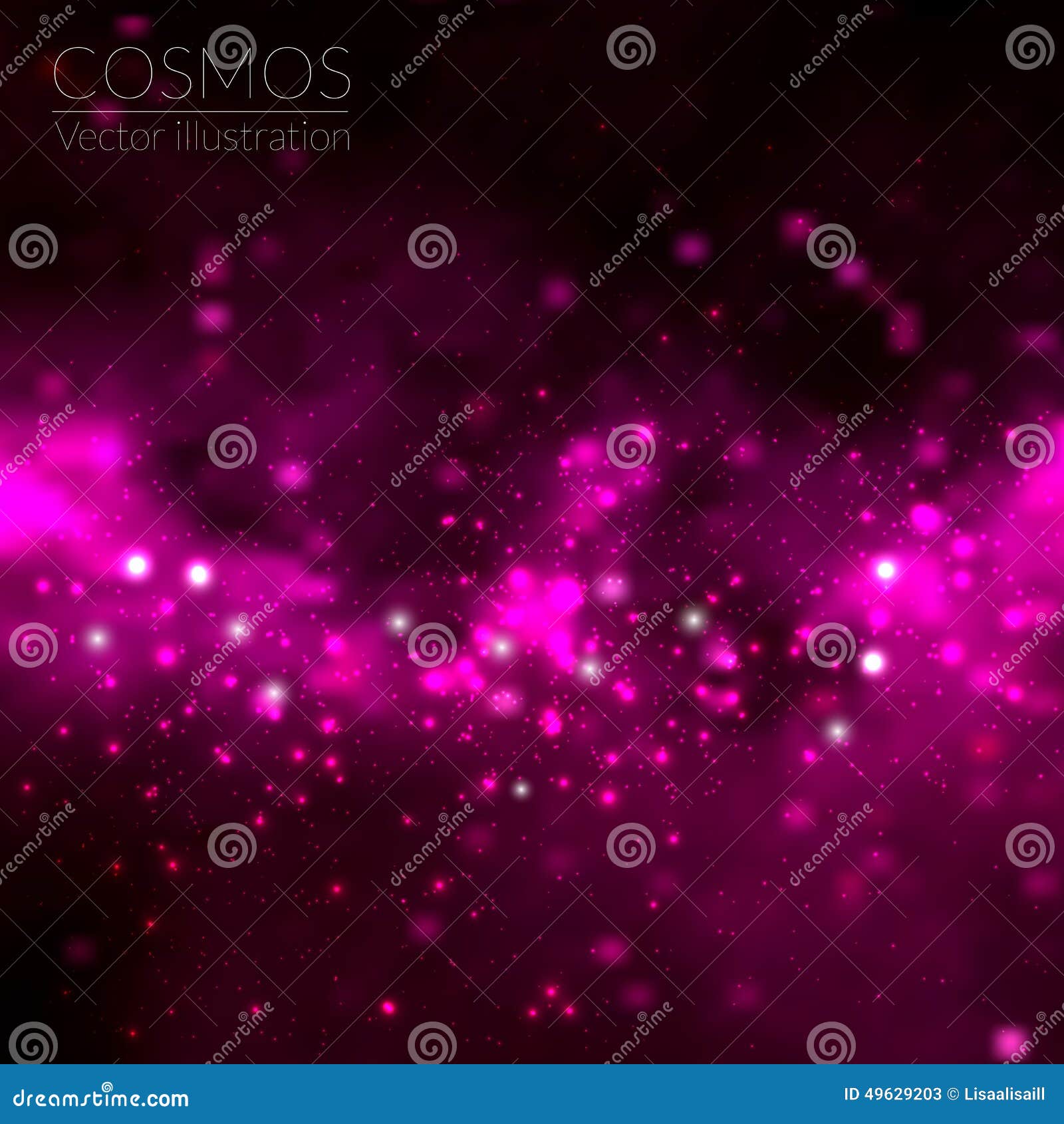 Vector Cosmos Illustration with Stars and Galaxy Stock Vector ...